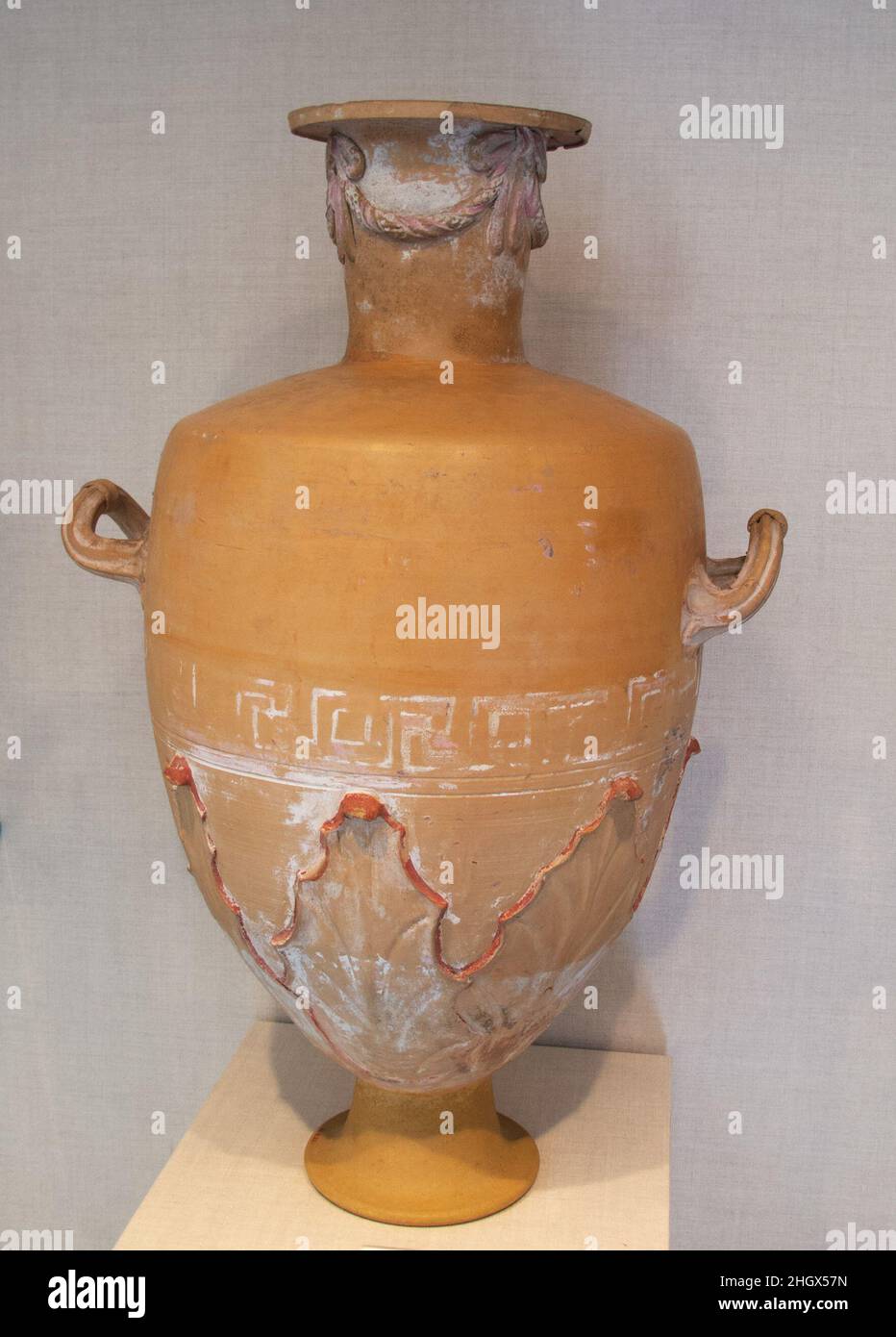 Terracotta Hadra hydria (water jar) late 3rd century B.C. Greek ...