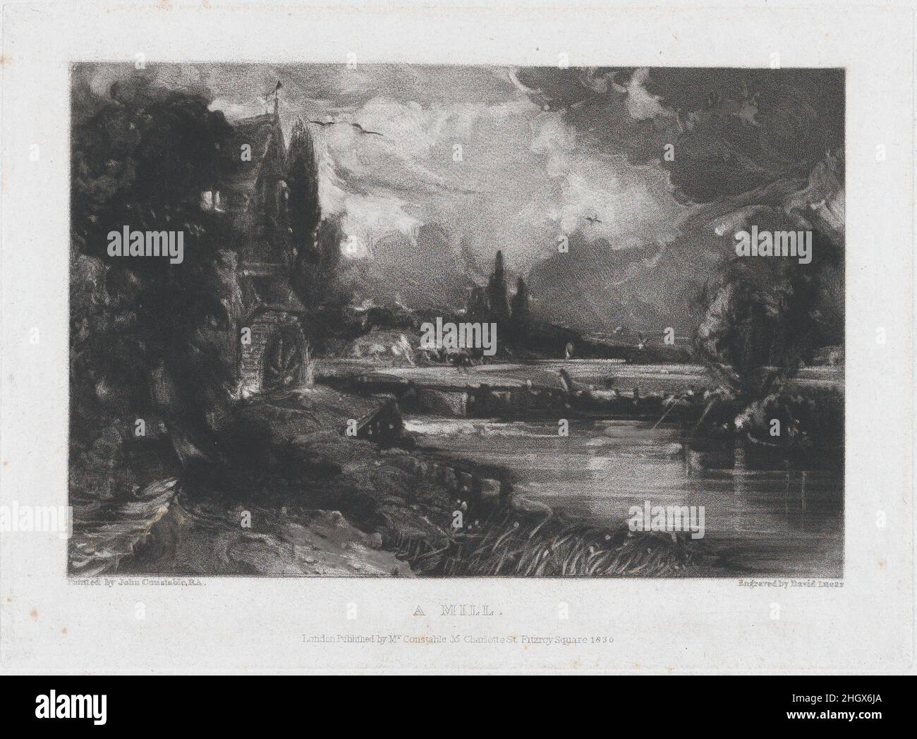 A Mill 1830 David Lucas British In 1827, Constable began work on the ...
