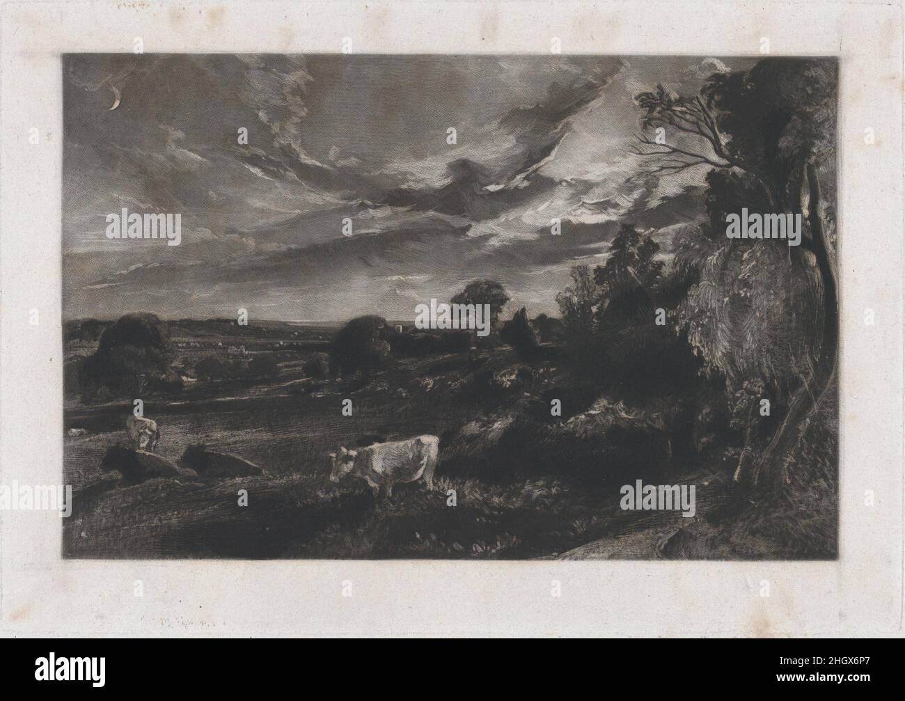 Summer Evening 1829 David Lucas British In 1827, Constable began work ...