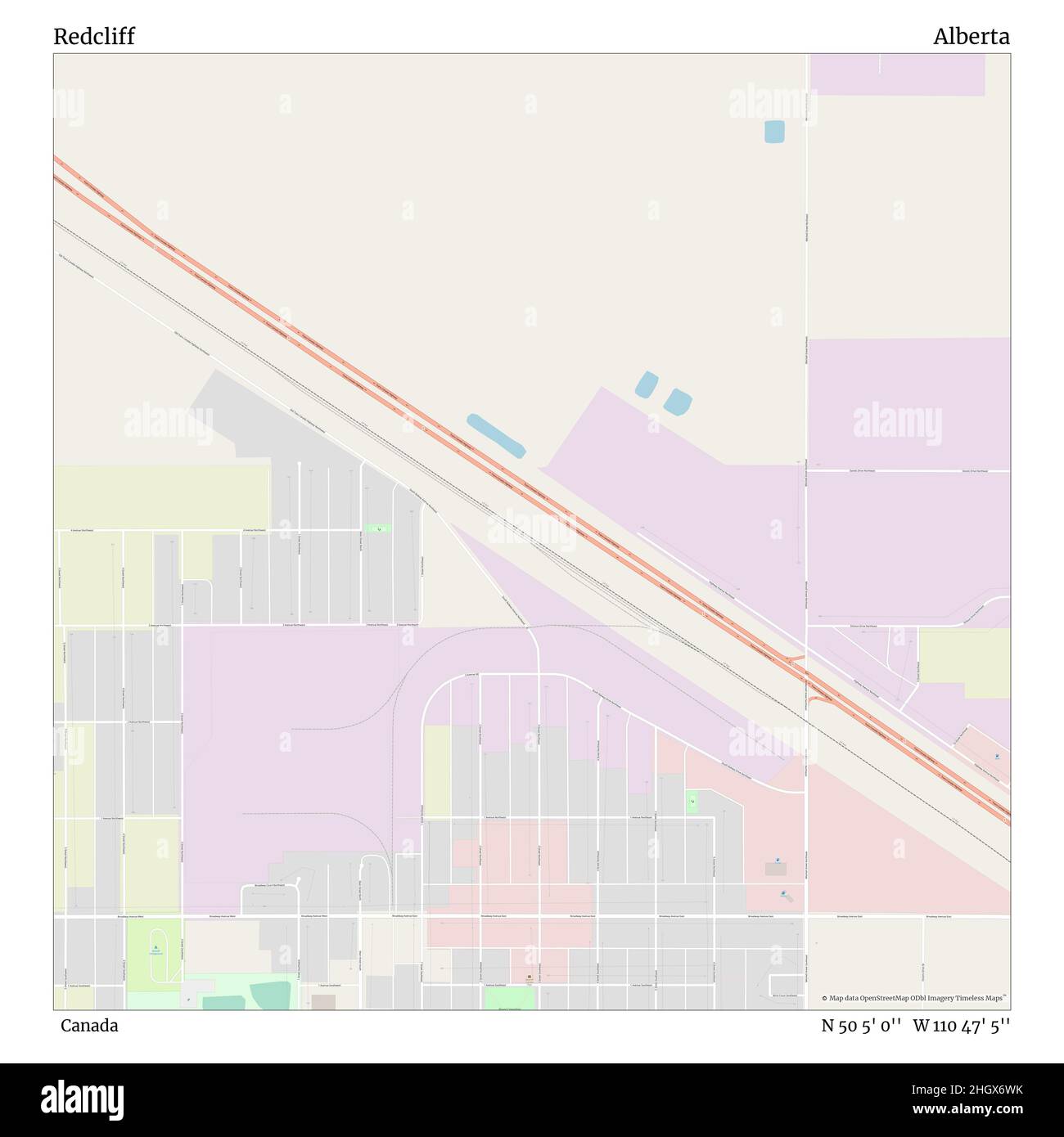 Map of redcliff alberta Cut Out Stock Images & Pictures - Alamy