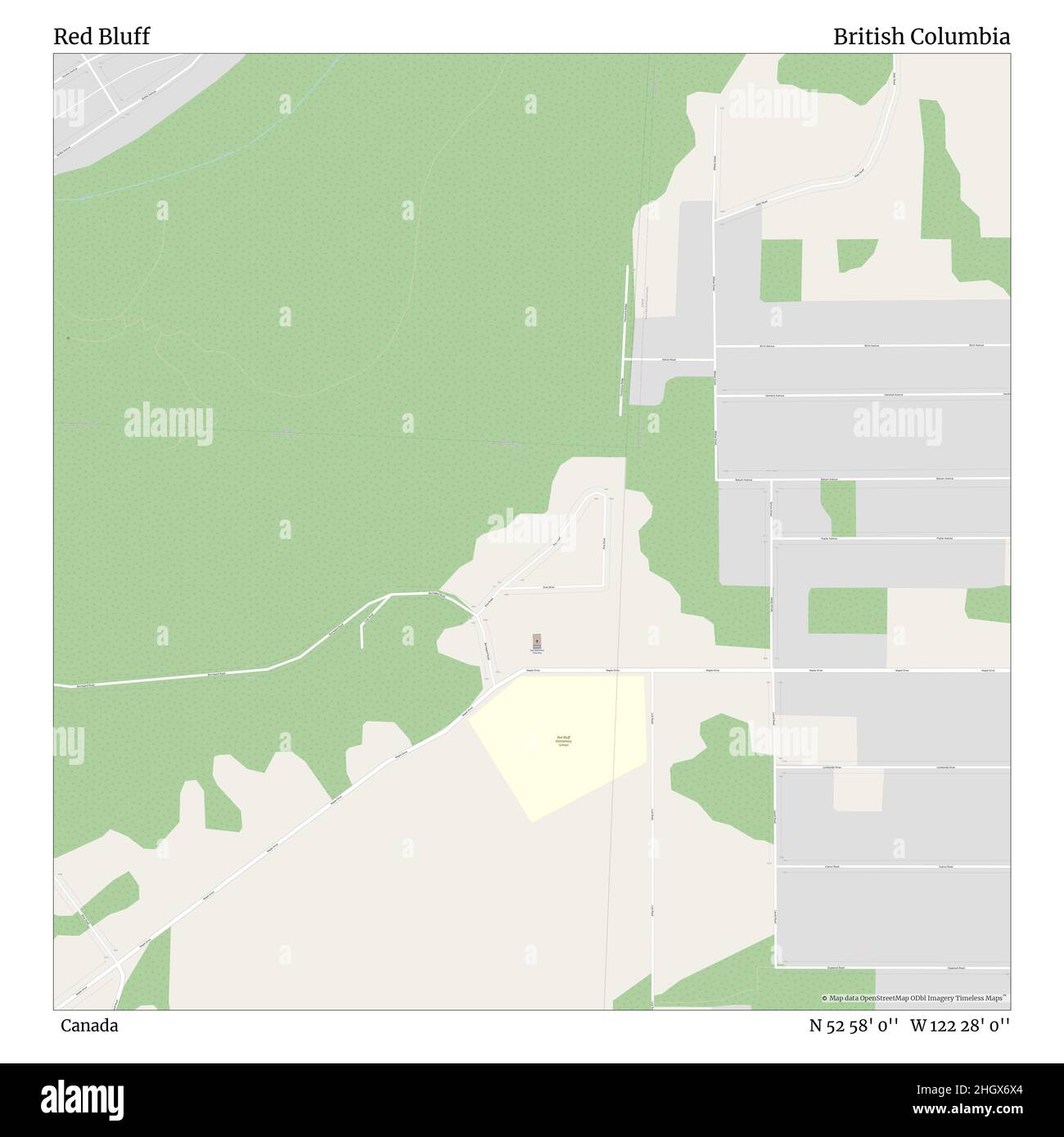Map of red bluff Cut Out Stock Images & Pictures - Alamy