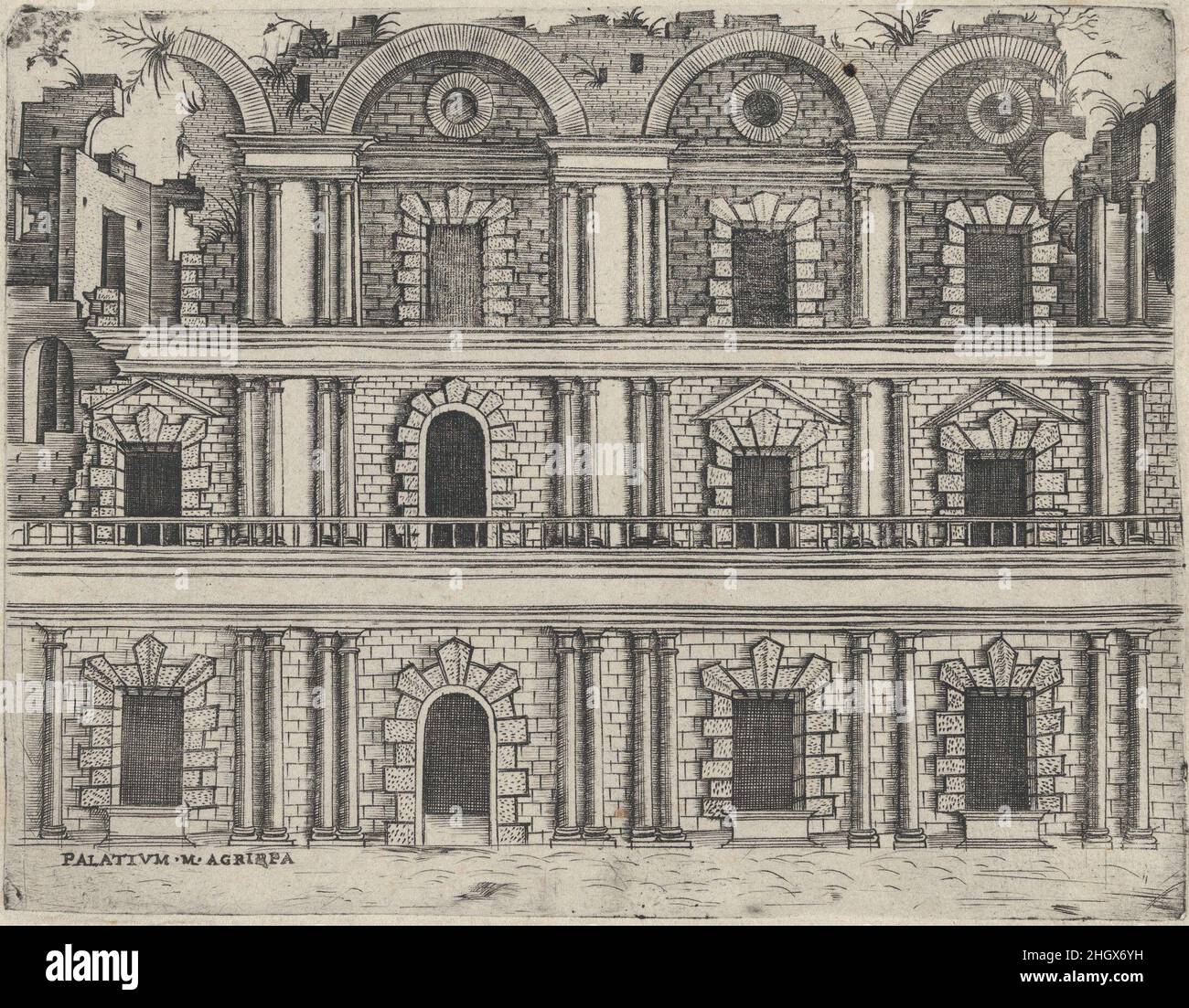 Palatium M. Agrippa, from a Series of 24 Depicting (Reconstructed ...