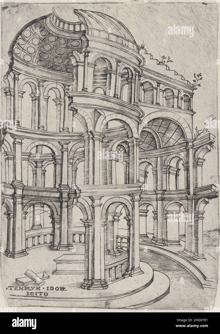 Templum Idor Egito, from a Series of 24 Depicting (Reconstructed ...