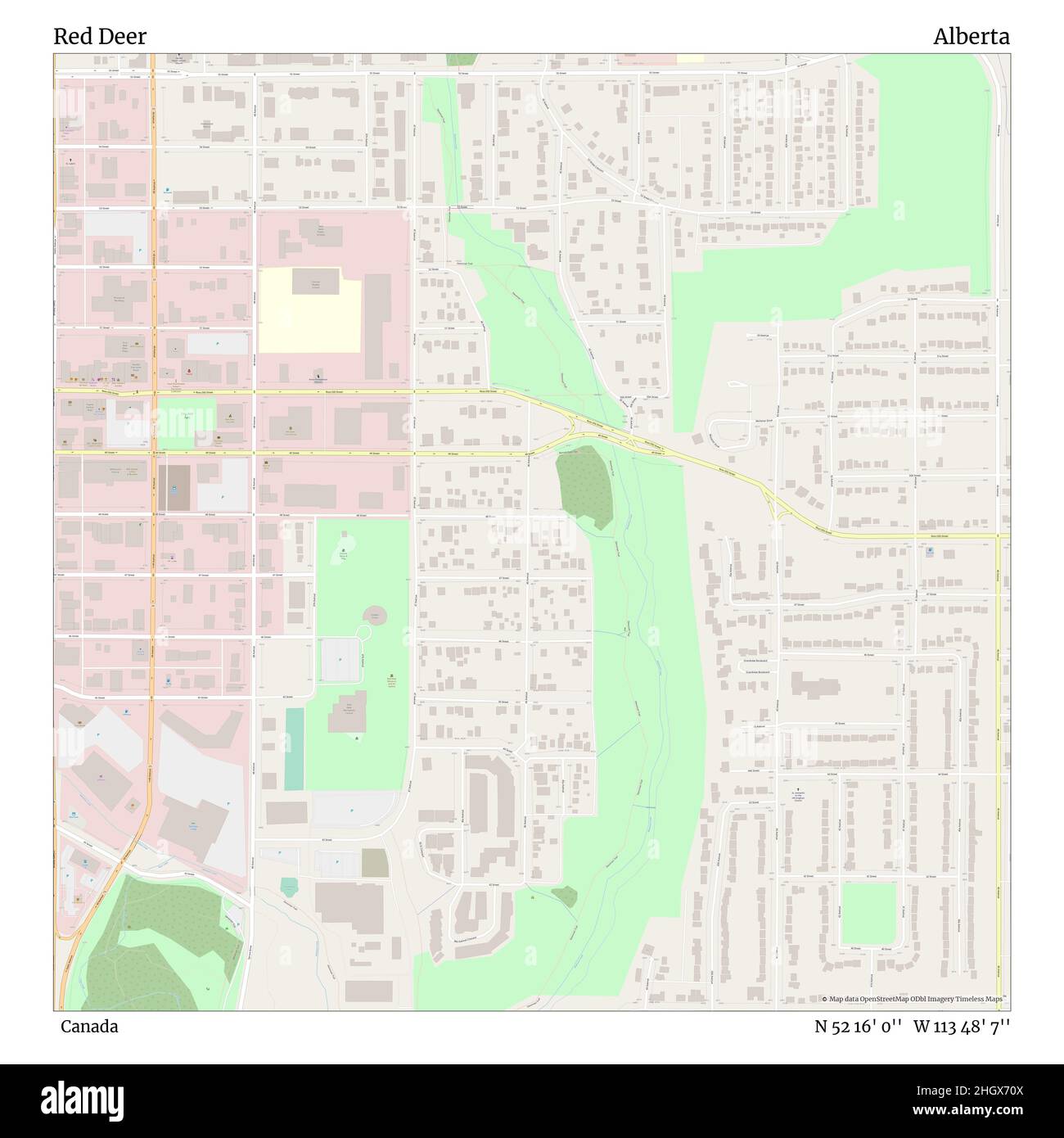 Red Deer Alberta Canada Map
