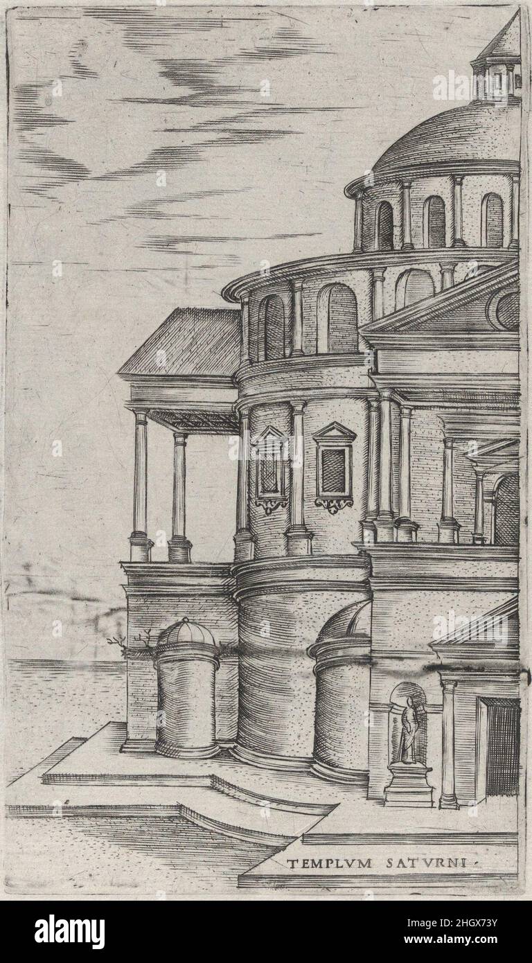 Templum Saturni, from a Series of 24 Depicting (Reconstructed ...