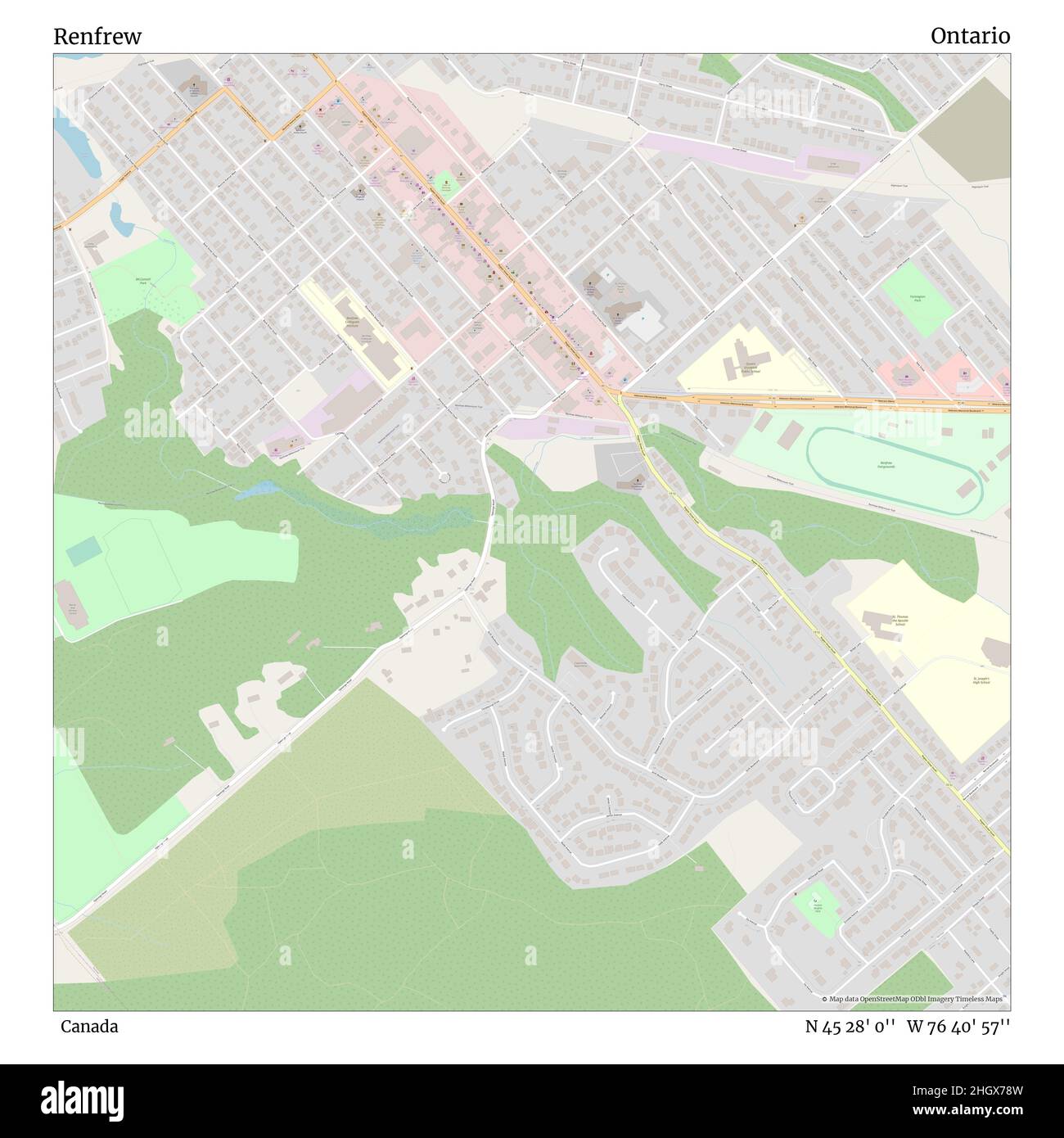 Renfrew ontario map Cut Out Stock Images & Pictures - Alamy