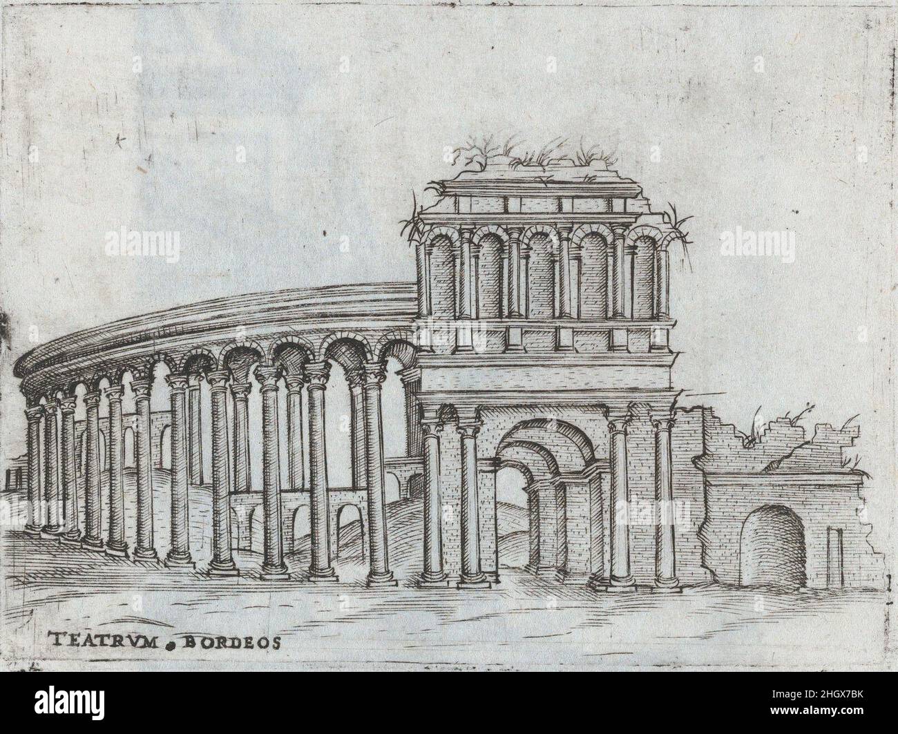 Tenplum Iovis Ultoris, from a Series of Prints depicting (reconstructed ...