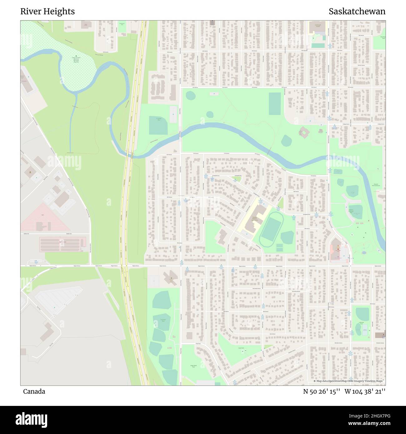 Saskatchewan river map hi-res stock photography and images - Alamy