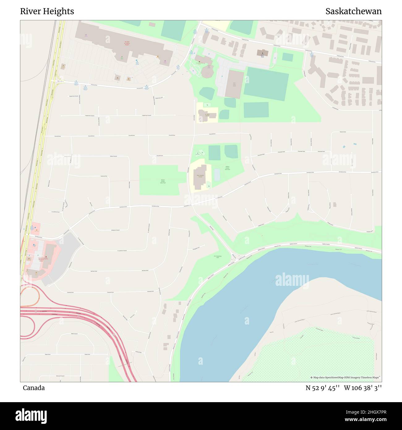 Saskatchewan river map hi-res stock photography and images - Alamy