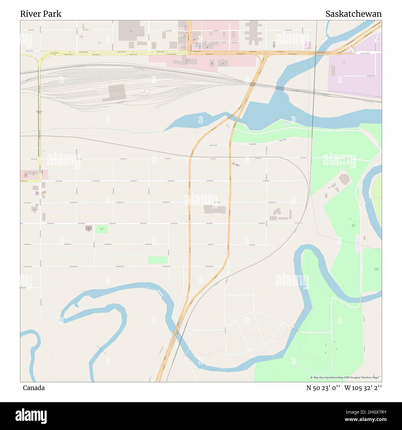Saskatchewan river map hi-res stock photography and images - Alamy