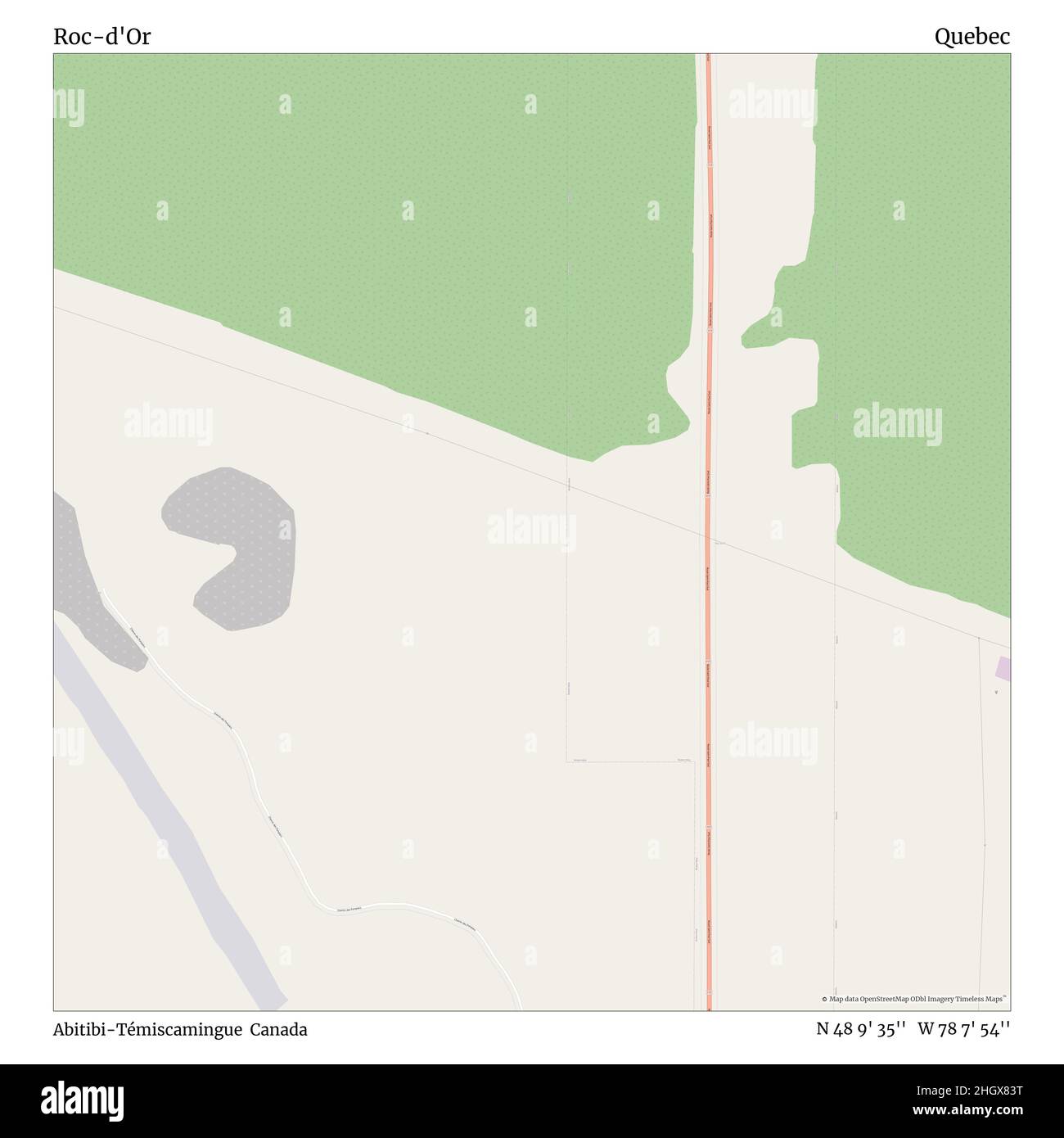 Roc-d'Or, Abitibi-Témiscamingue, Canada, Quebec, N 48 9' 35'', W 78 7 ...