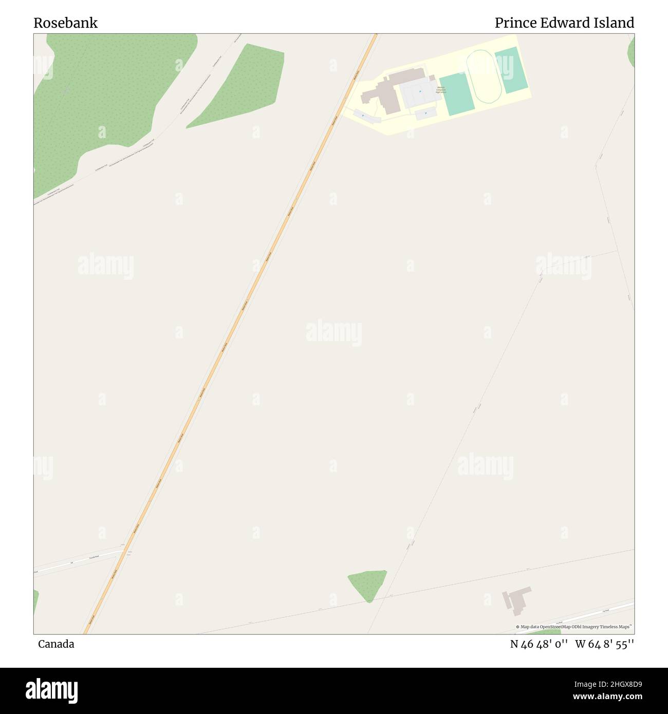 Rosebank, Canada, Prince Edward Island, N 46 48' 0'', W 64 8' 55'', map ...