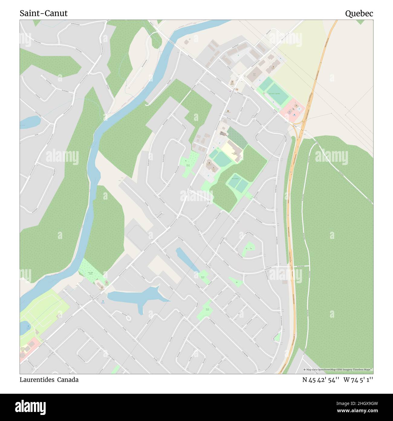 Saint-Canut, Laurentides, Canada, Quebec, N 45 42' 54'', W 74 5' 1 ...