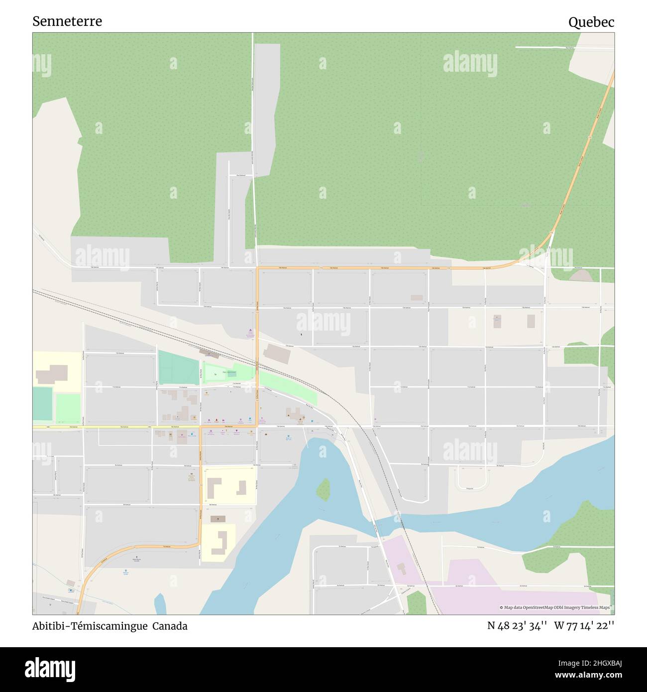 Senneterre quebec map Cut Out Stock Images & Pictures - Alamy