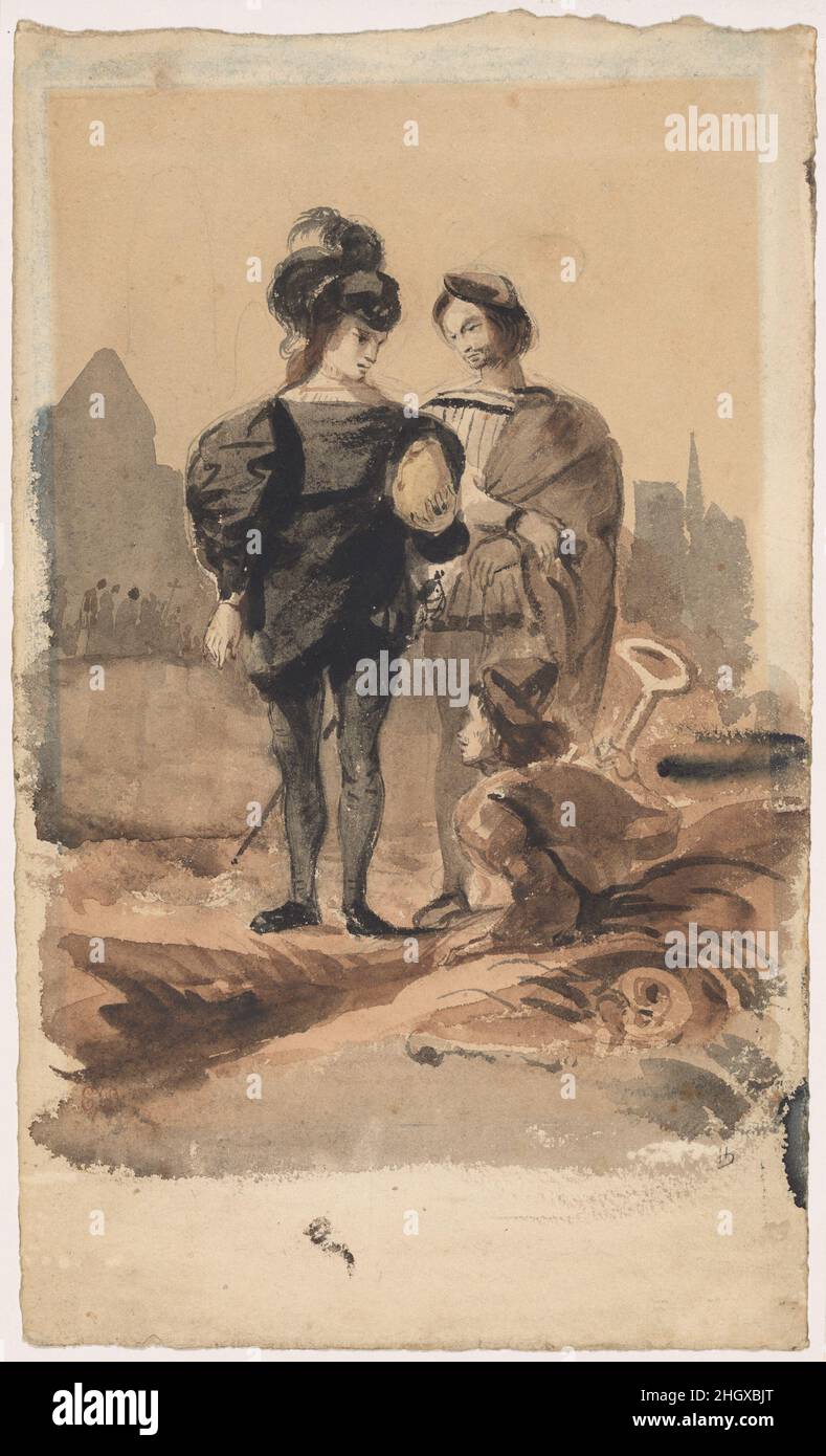 Hamlet and Horatio in the Graveyard 1827–28 Eugène Delacroix French A ...