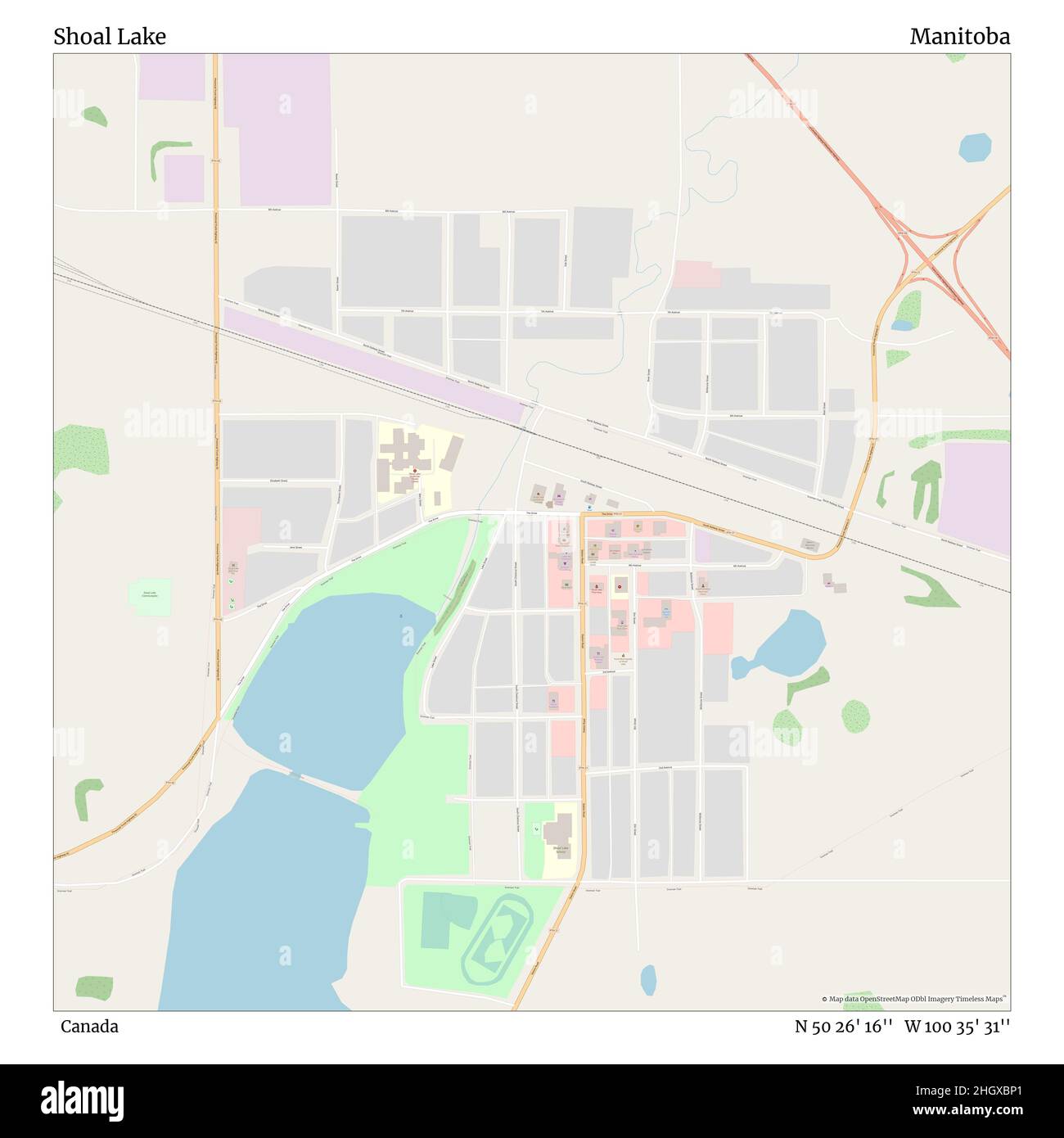 Map of shoal lake Cut Out Stock Images & Pictures - Alamy
