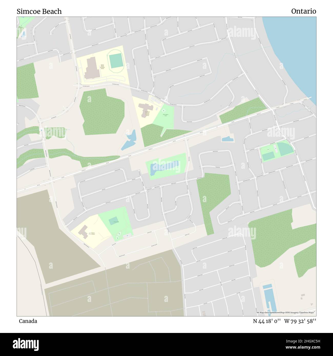 Map of simcoe hi-res stock photography and images - Alamy