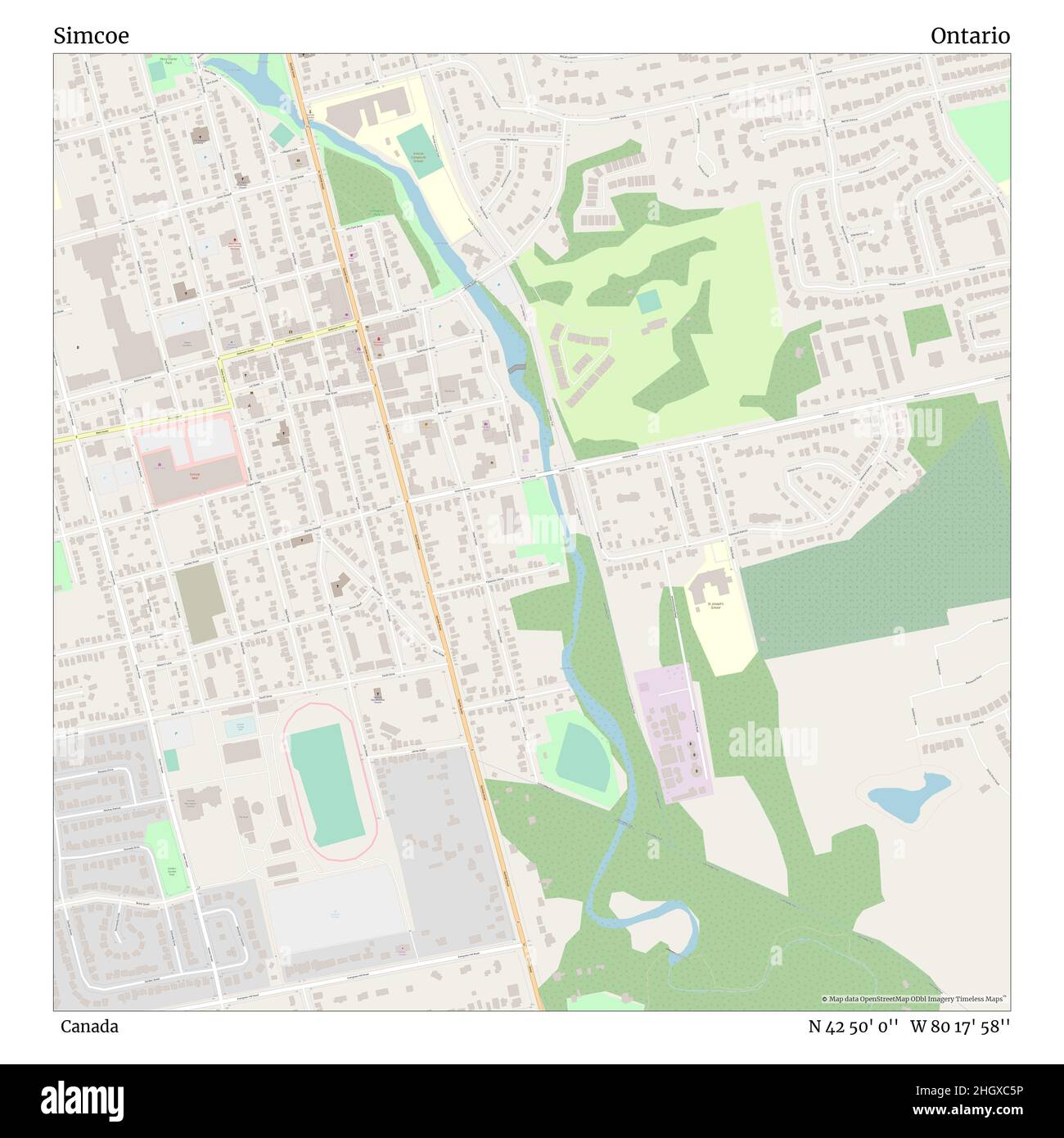 Map of simcoe Cut Out Stock Images & Pictures - Alamy