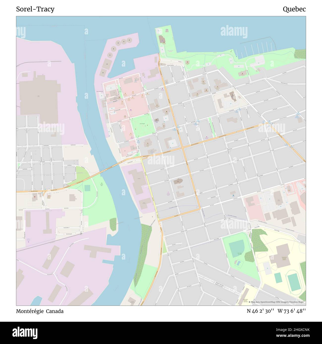 Map Of Sorel Tracy High Resolution Stock Photography and Images - Alamy