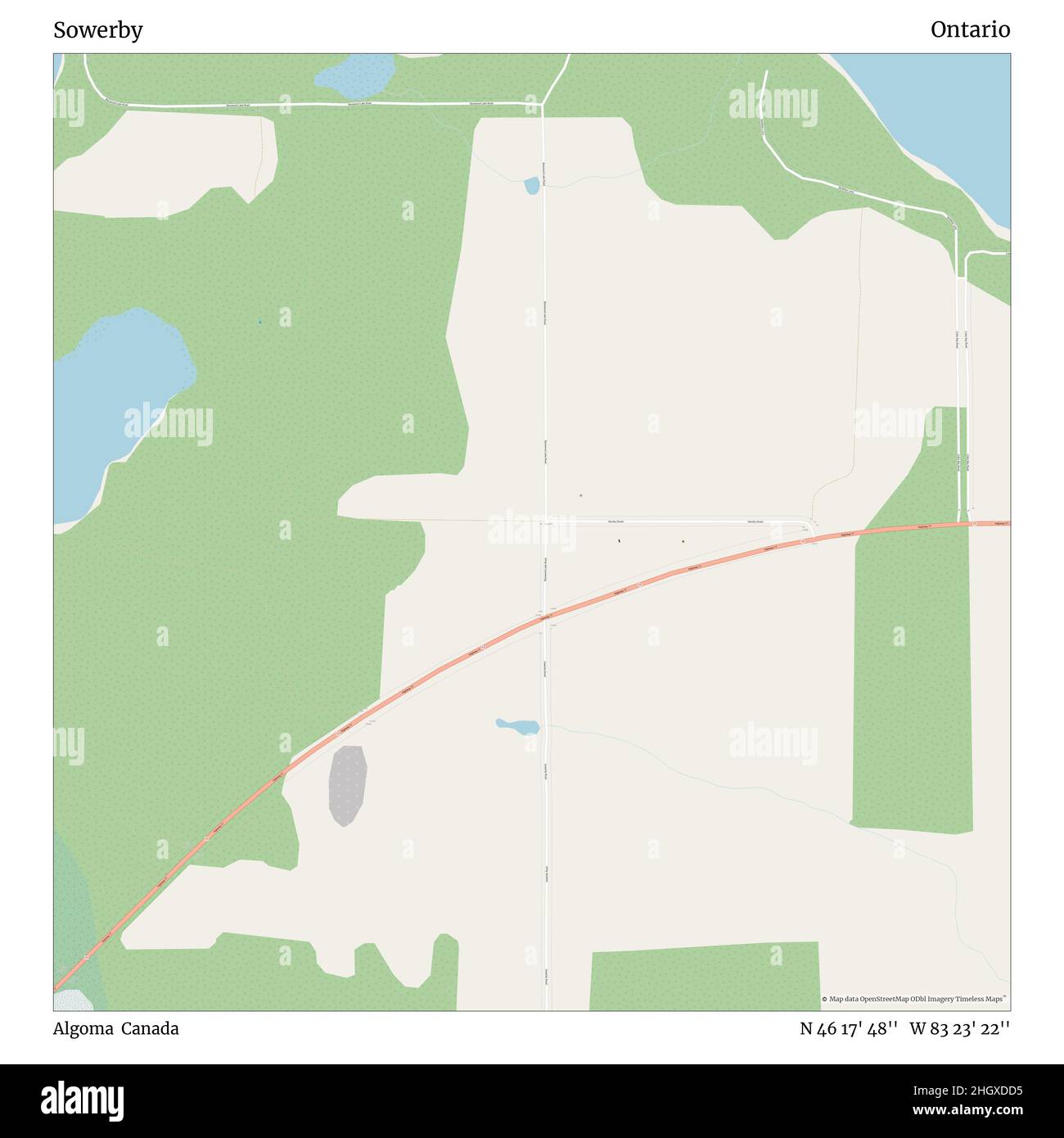 Map of sowerby ontario hi-res stock photography and images - Alamy