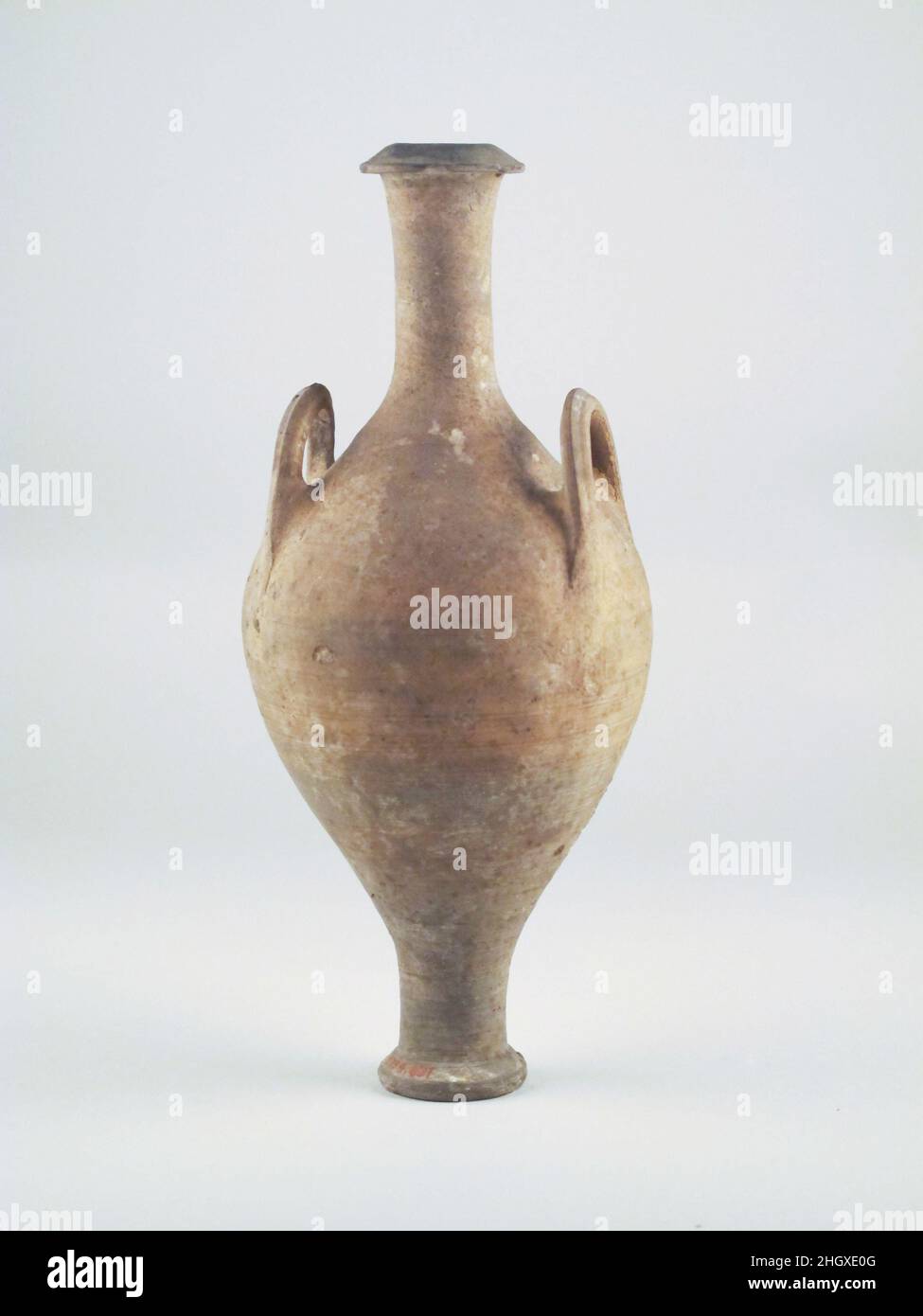 Vase Roman Red spindle-shaped vase with two handles; traces of painted ...
