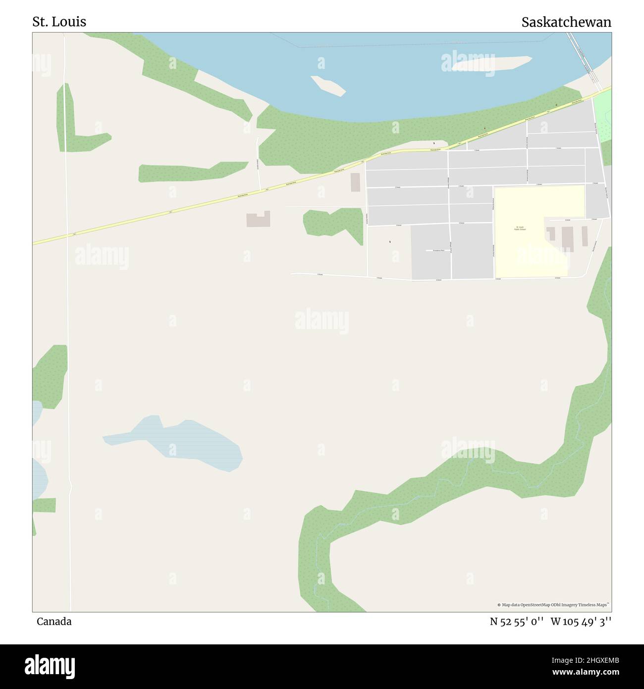 Map of st louis saskatchewan hi-res stock photography and images - Alamy