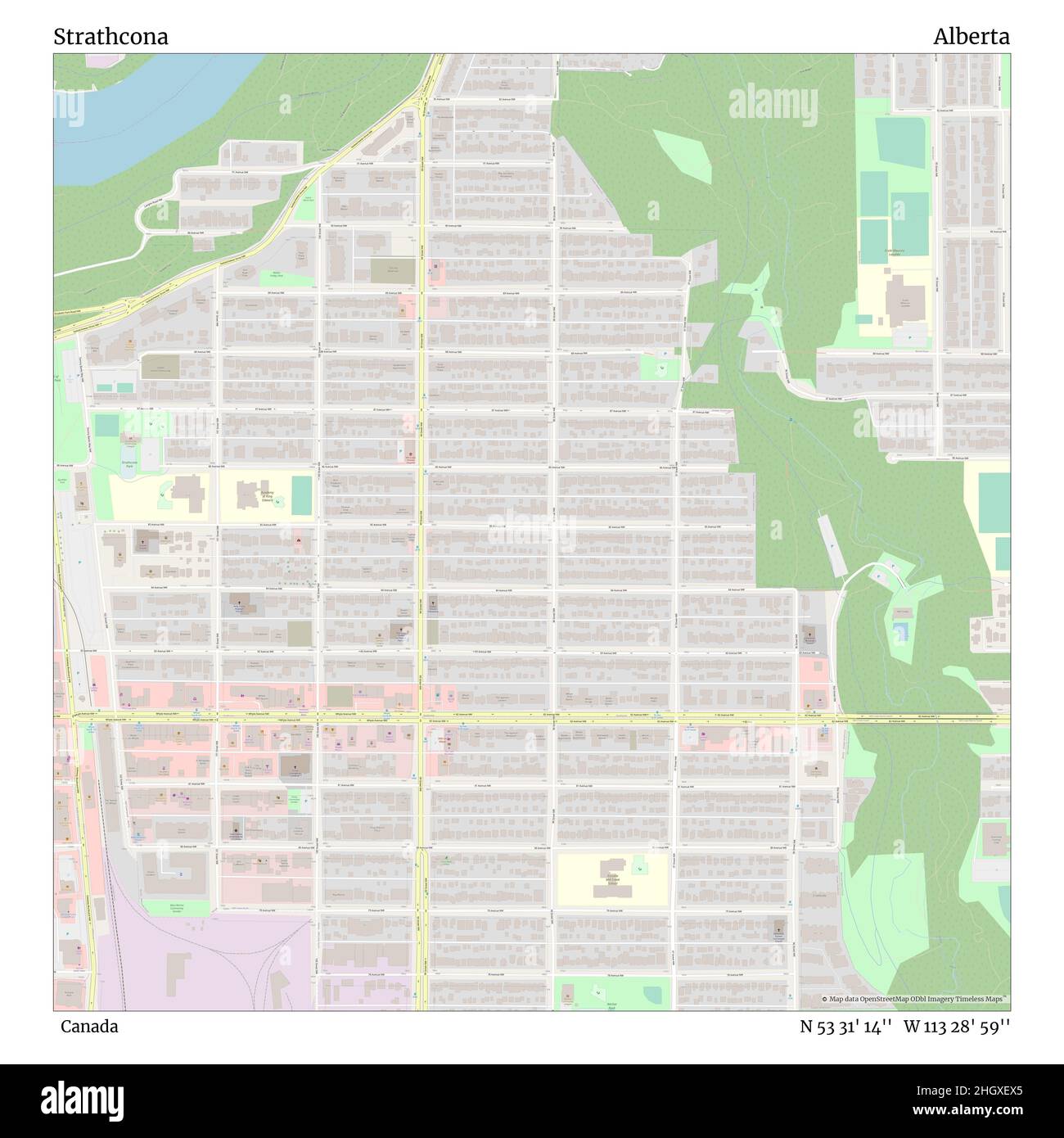 Strathcona, Canada, Alberta, N 53 31' 14'', W 113 28' 59'', map ...