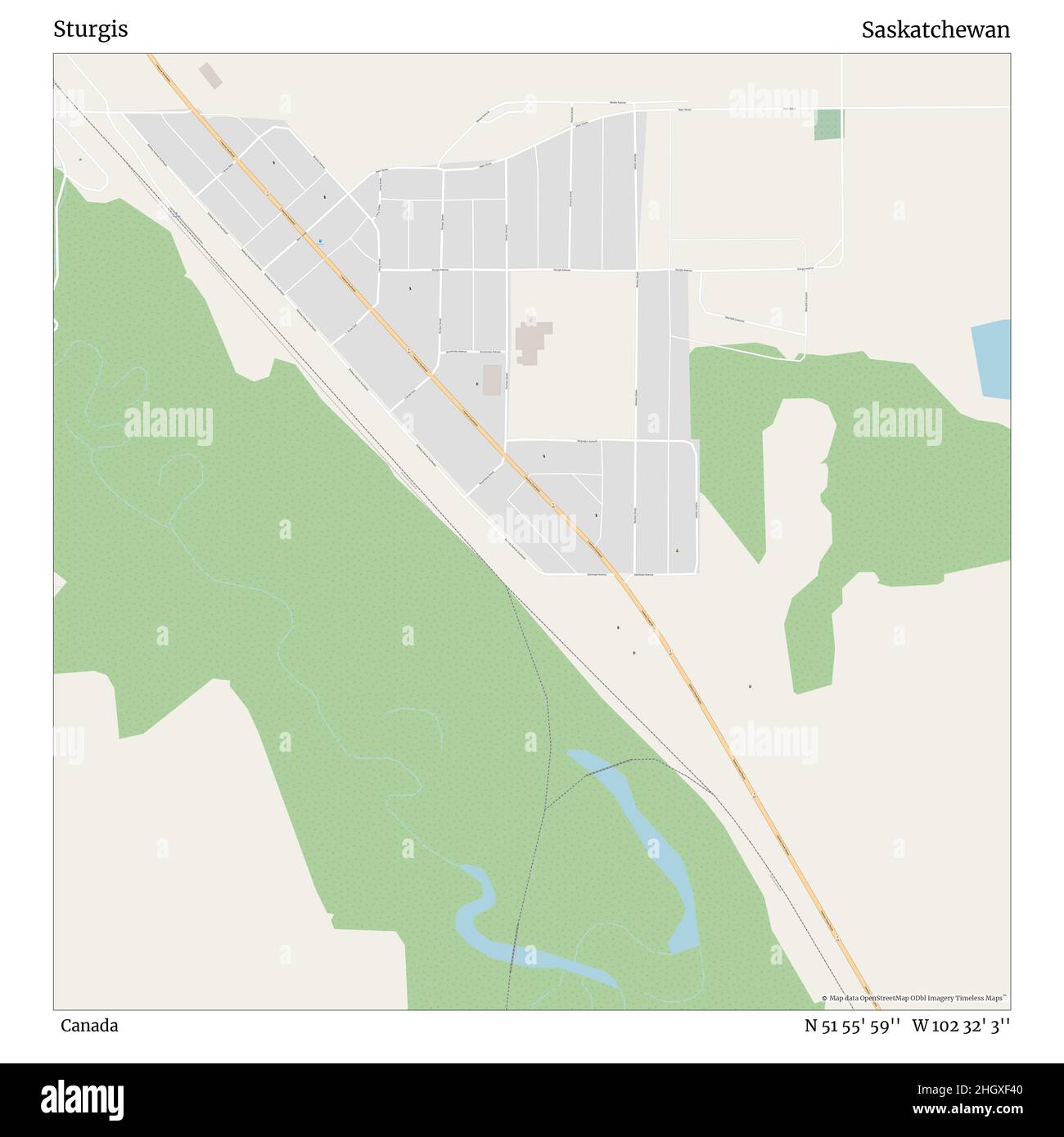 Sturgis saskatchewan map hi-res stock photography and images - Alamy