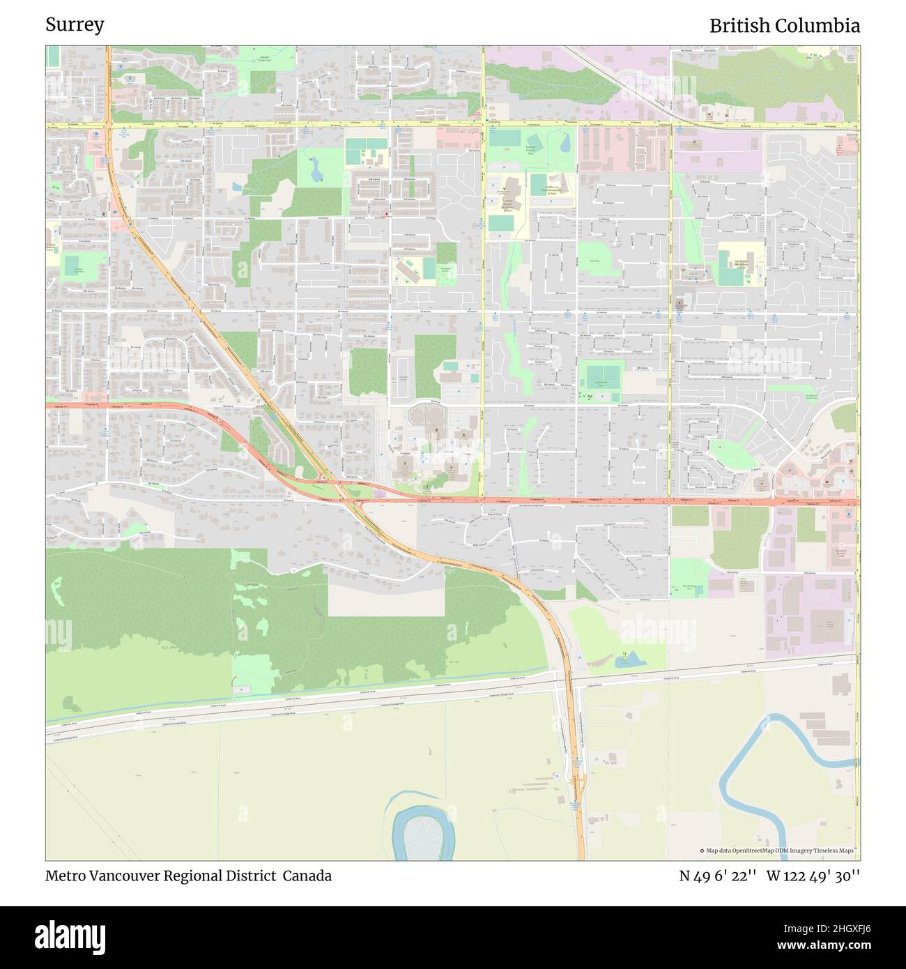 Surrey british columbia map hi-res stock photography and images - Alamy