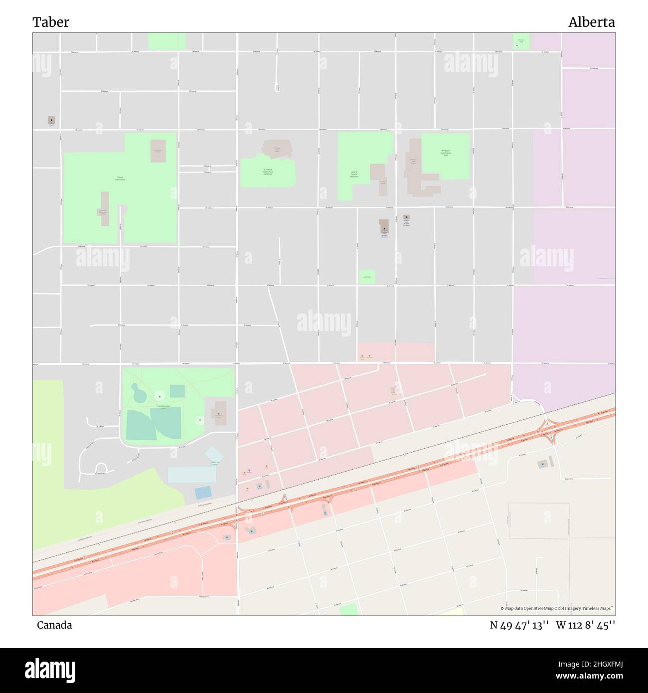 Map of taber Cut Out Stock Images & Pictures - Alamy