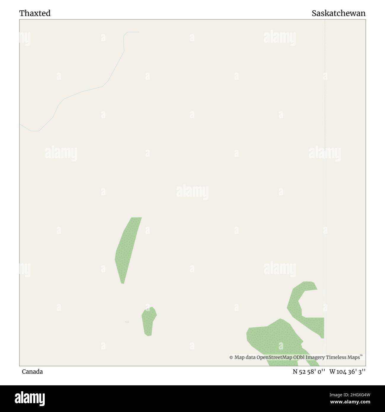 Thaxted, Canada, Saskatchewan, N 52 58' 0'', W 104 36' 3'', map ...