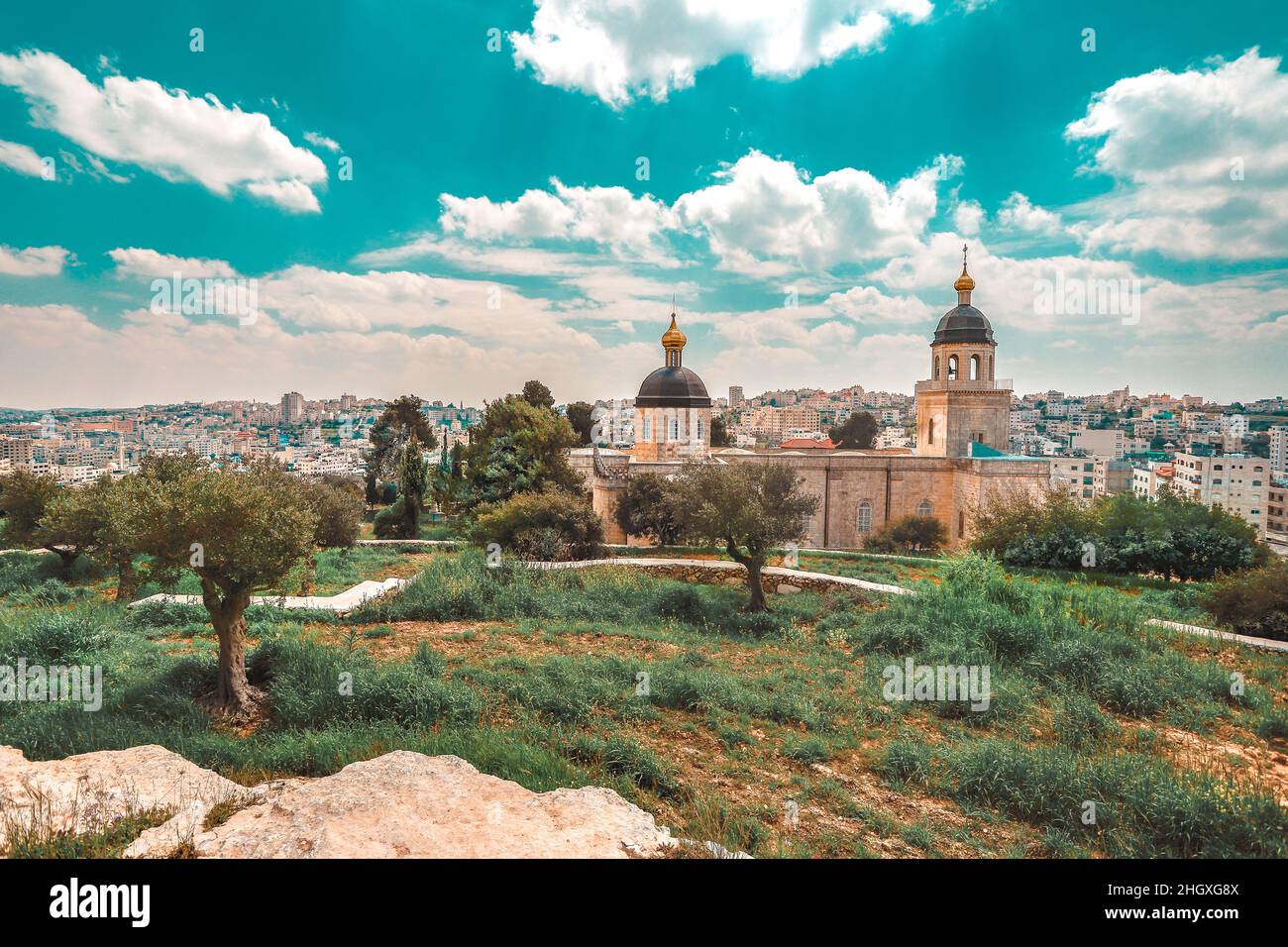 landscape View on a Russian Church of the Holy Trinity Forefathers or ...