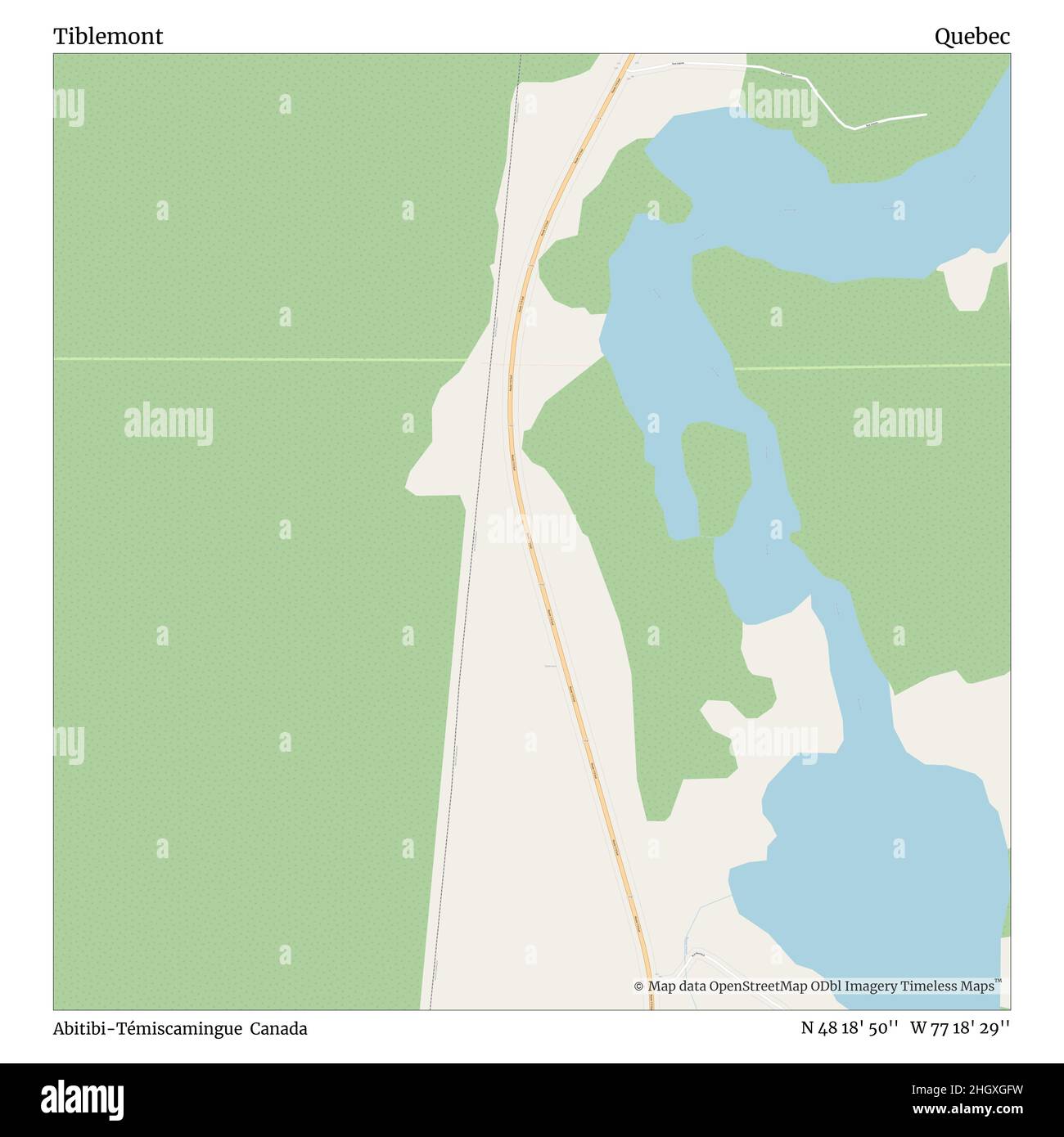 Map of temiscamingue and abitibi hi-res stock photography and images ...