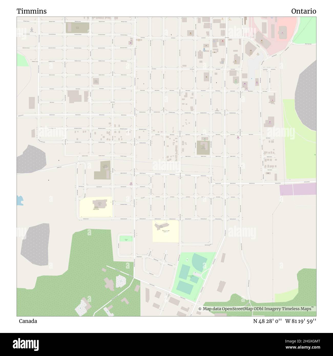 Timmins ontario map hi-res stock photography and images - Alamy