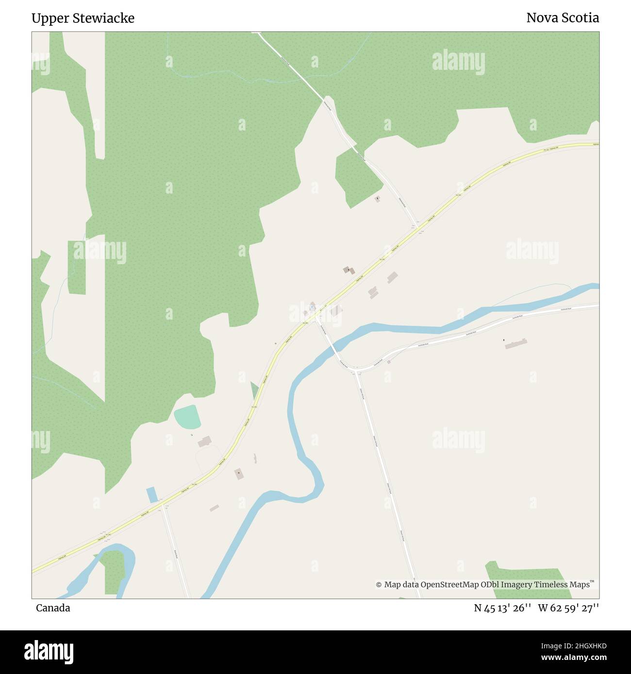 Upper Stewiacke, Canada, Nova Scotia, N 45 13' 26'', W 62 59' 27'', map ...