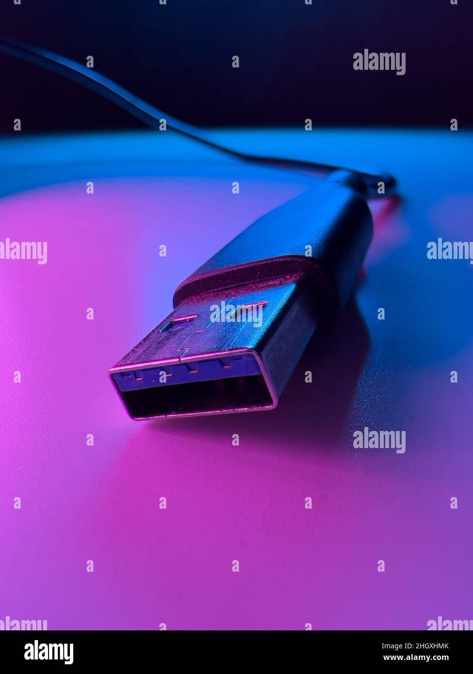 USB Cable and plug in a macro shot Stock Photo - Alamy