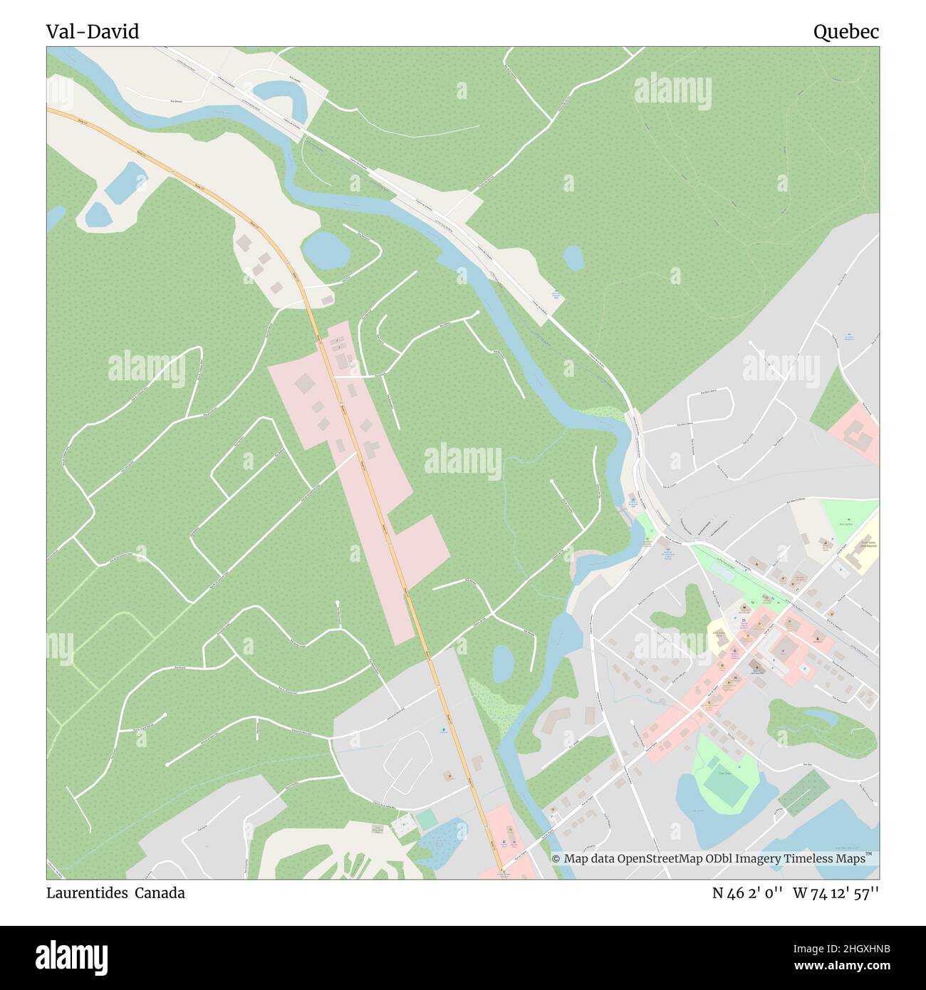 Val-David, Laurentides, Canada, Quebec, N 46 2' 0'', W 74 12' 57'', map ...