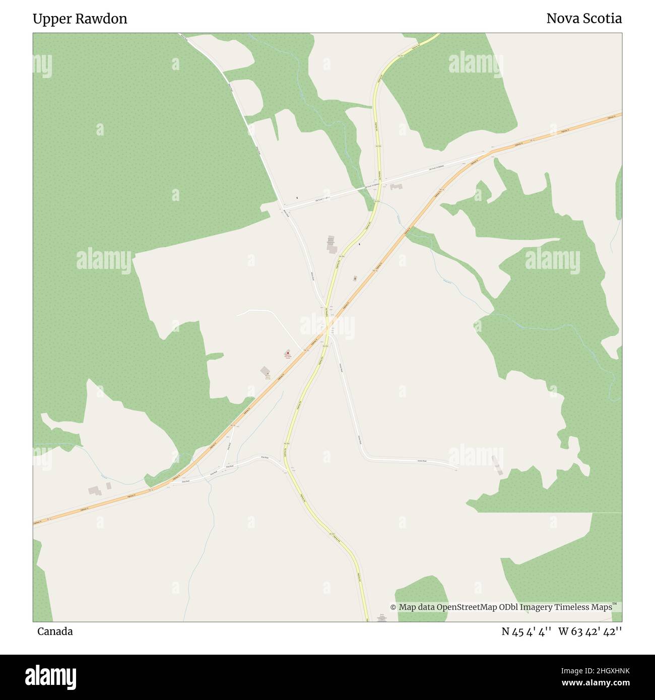 Upper Rawdon, Canada, Nova Scotia, N 45 4' 4'', W 63 42' 42'', map ...