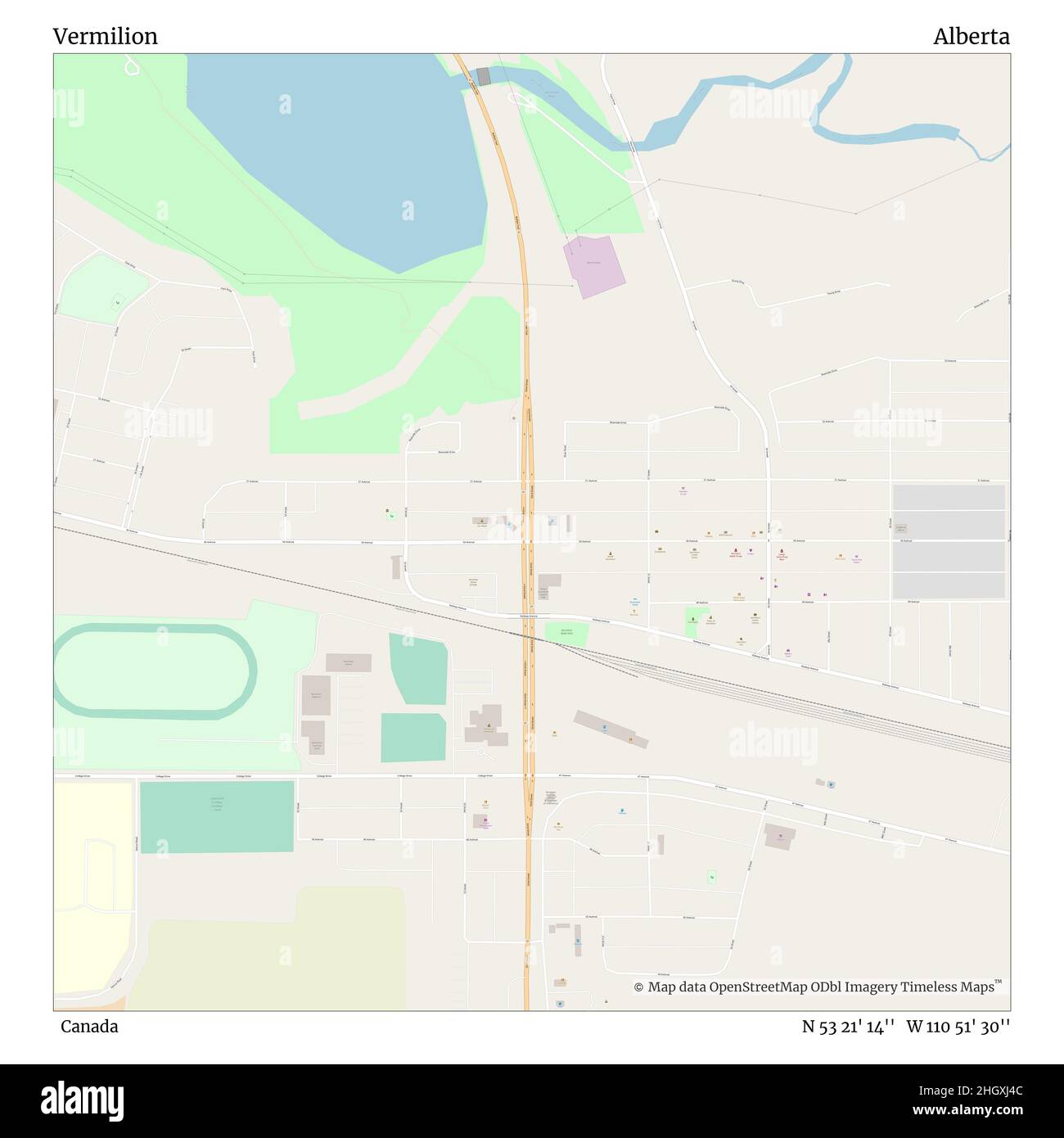 Vermilion alberta map Cut Out Stock Images & Pictures - Alamy