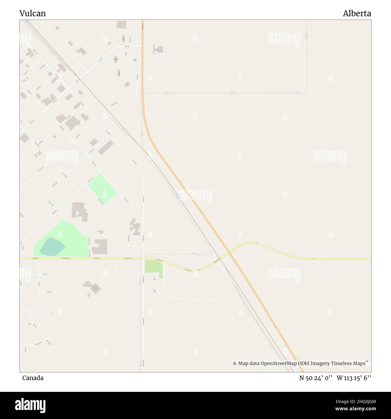 Map of vulcan alberta hi-res stock photography and images - Alamy