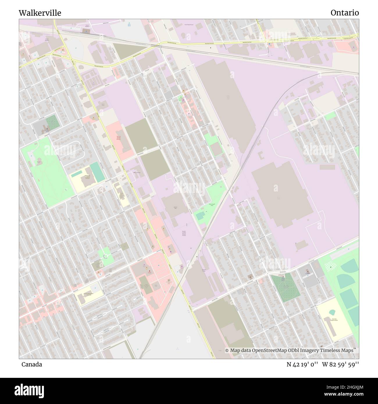 Map of walkerville Cut Out Stock Images & Pictures - Alamy