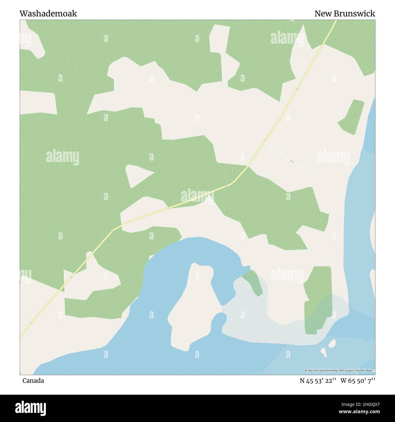 Washademoak, Canada, New Brunswick, N 45 53' 22'', W 65 50' 7'', map ...