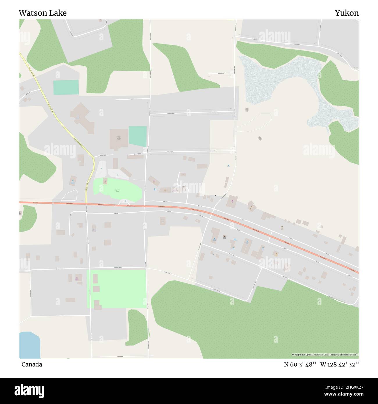 Watson Lake, Canada, Yukon, N 60 3' 48'', W 128 42' 32'', map, Timeless ...