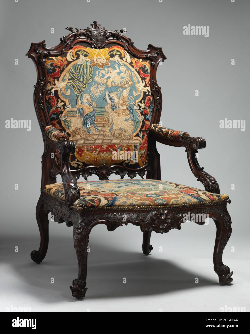 Armchair ca. 1755 After a design by Thomas Chippendale In Chippendale's ...