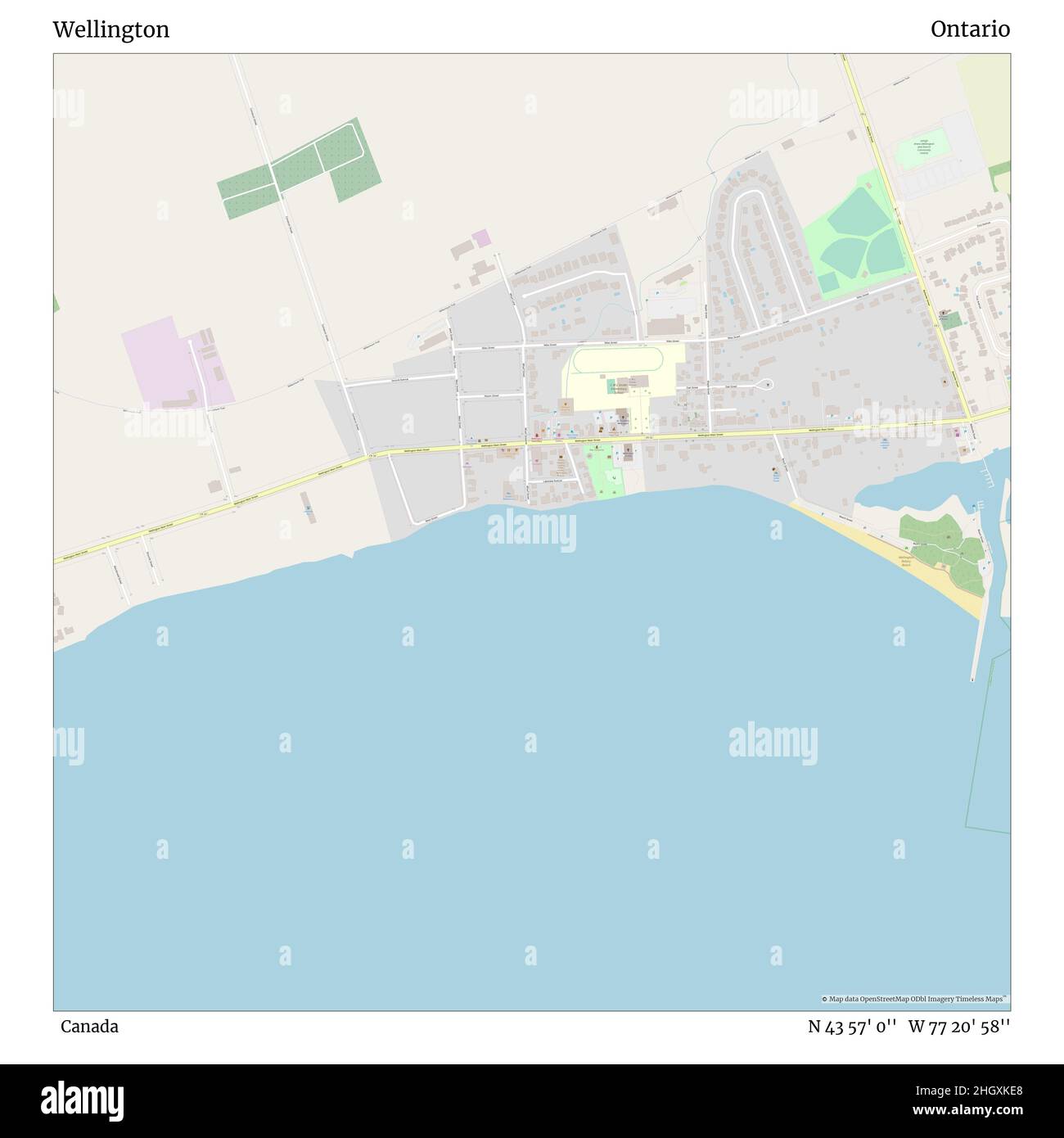 Map of wellington ontario Cut Out Stock Images & Pictures - Alamy