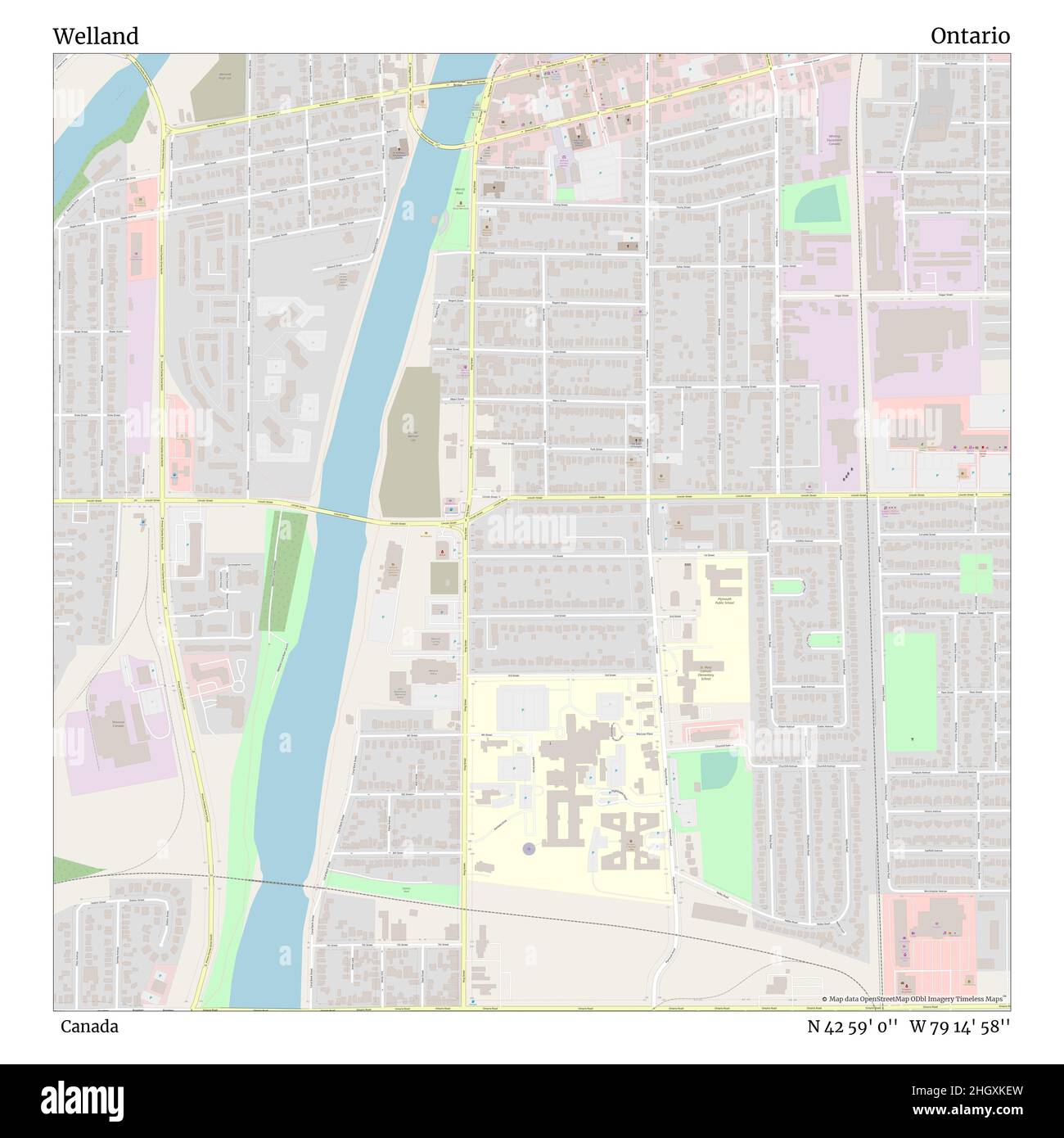 Welland ontario map Cut Out Stock Images & Pictures - Alamy