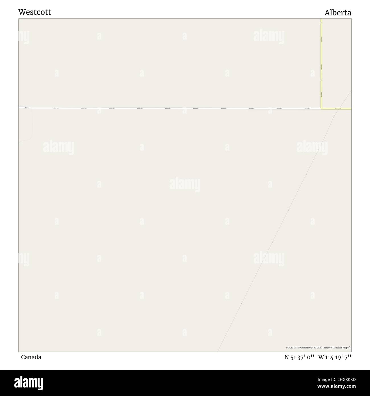 Westcott, Canada, Alberta, N 51 37' 0'', W 114 19' 7'', map, Timeless ...