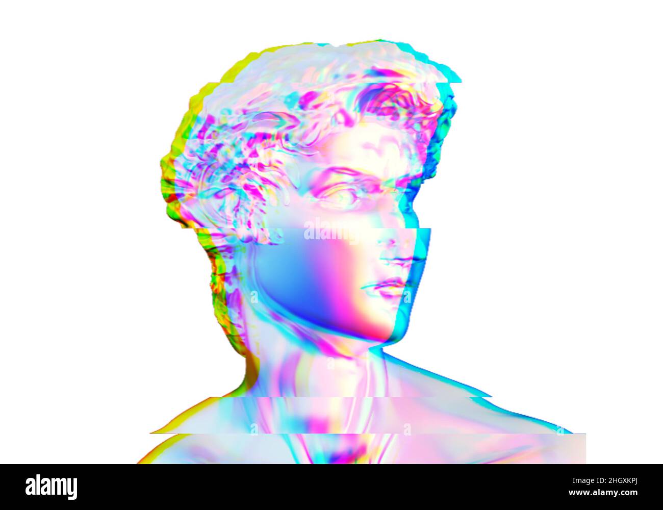Glitch of david head hi-res stock photography and images - Alamy