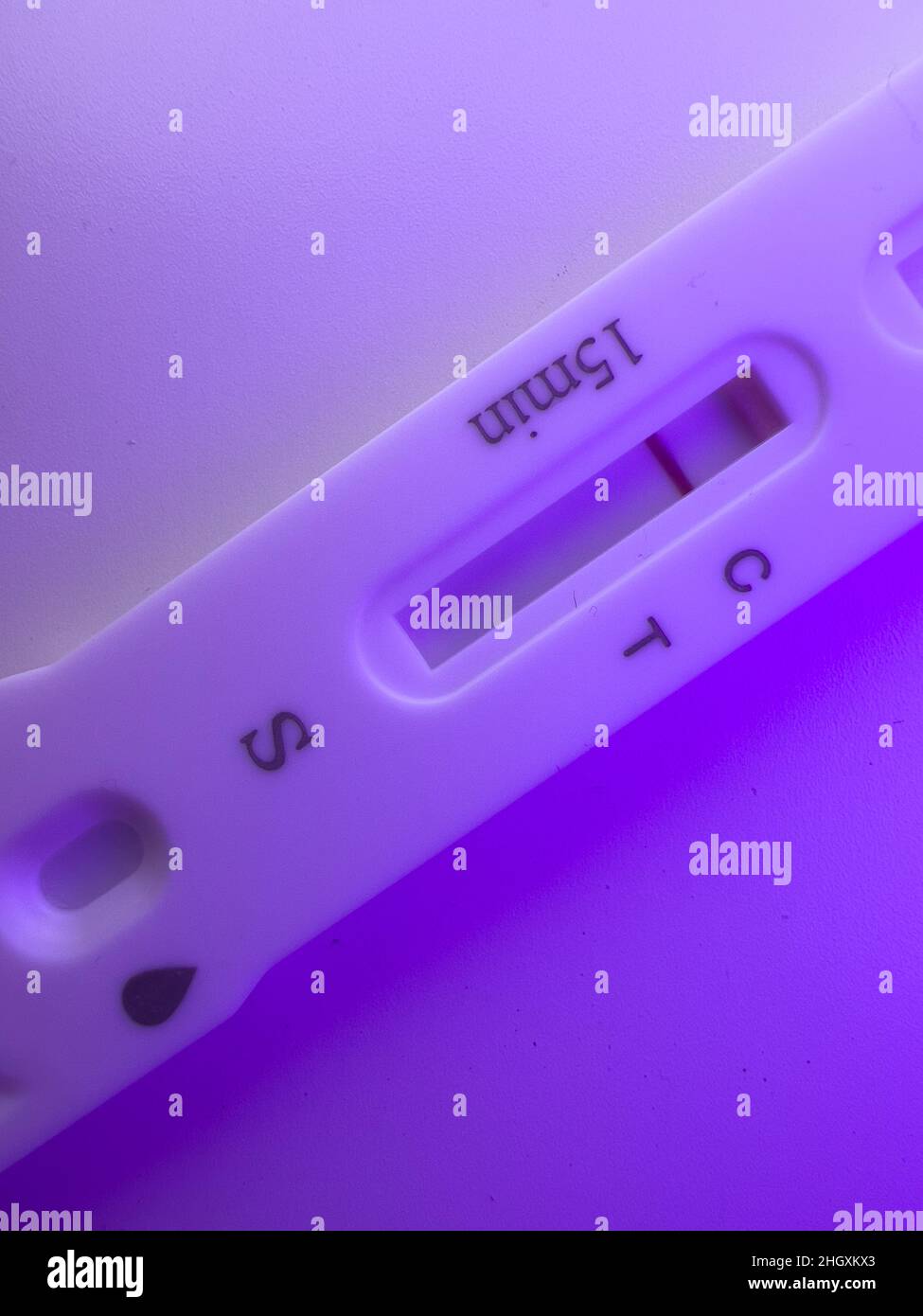 Covid19 Antigen Rapid Test showing negative result Stock Photo - Alamy