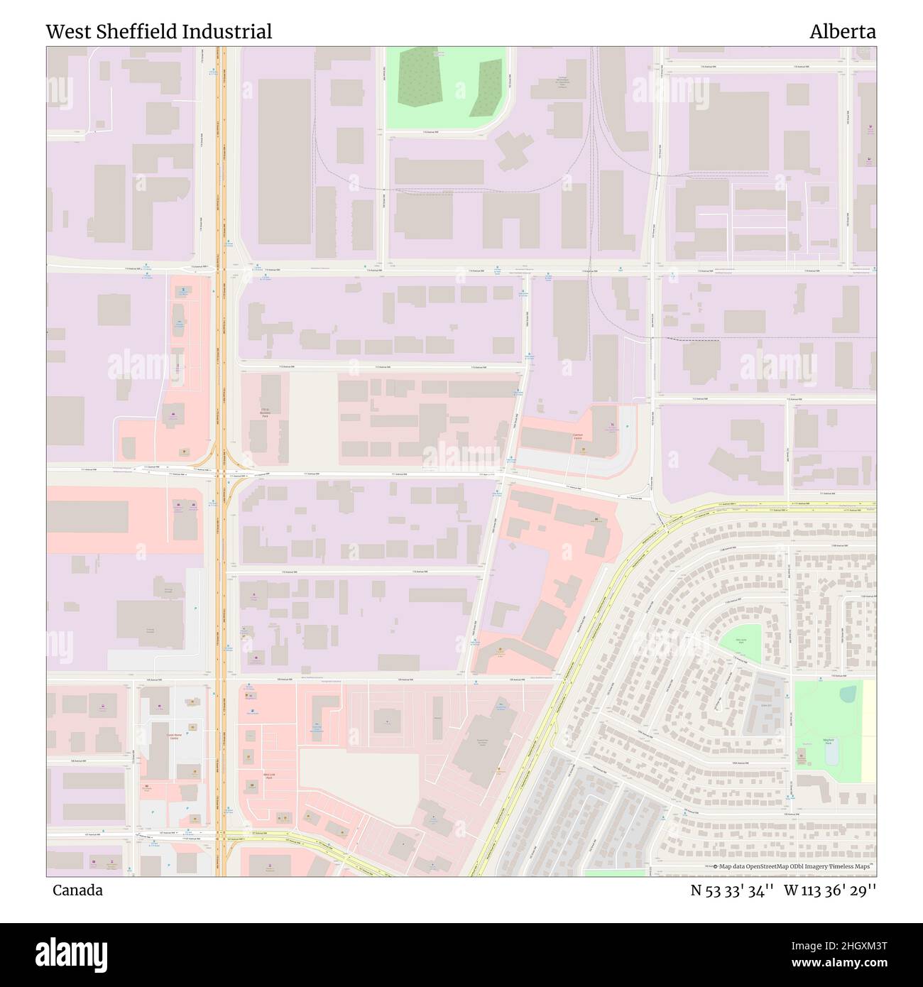 Sheffield road map hi-res stock photography and images - Alamy